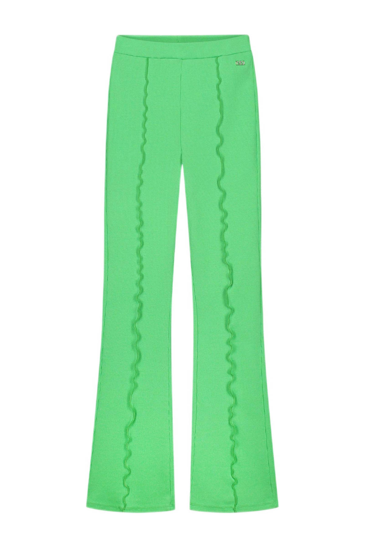 NIK&NIK flared broek Lettuce groen | kleertjes.com