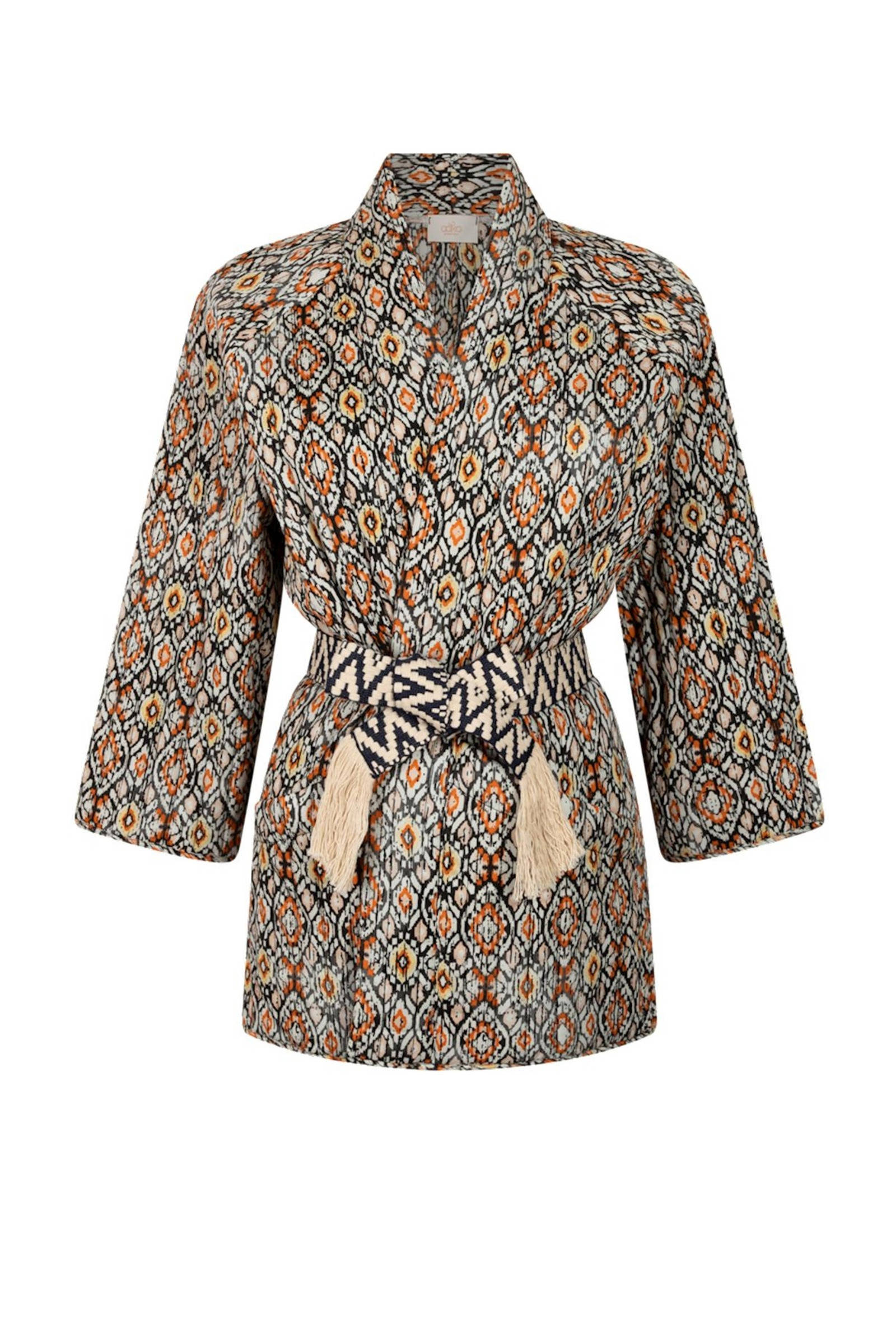 AI&KO jasje Daras met all over print en ceintuur multi | kleertjes.com