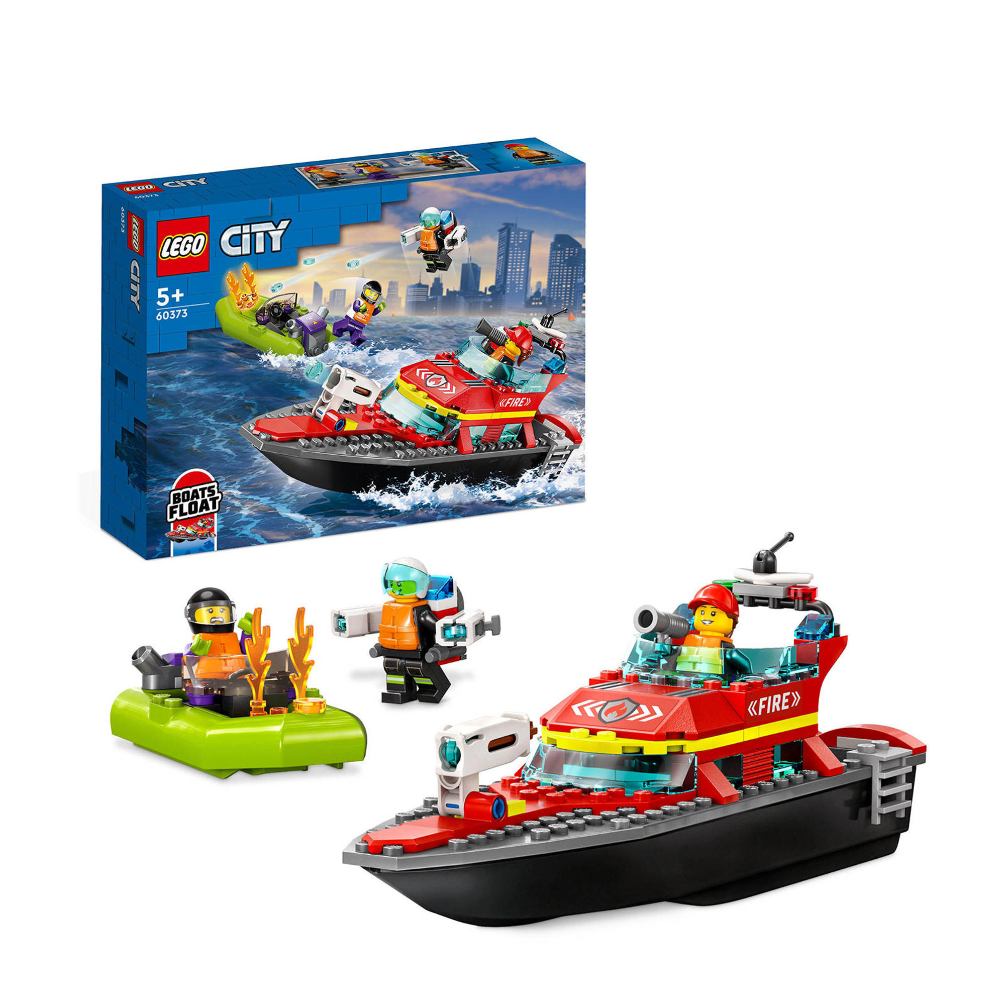 LEGO City Reddingsboot Brand, Drijvend Boot Speelgoed voor Kinderen van ...