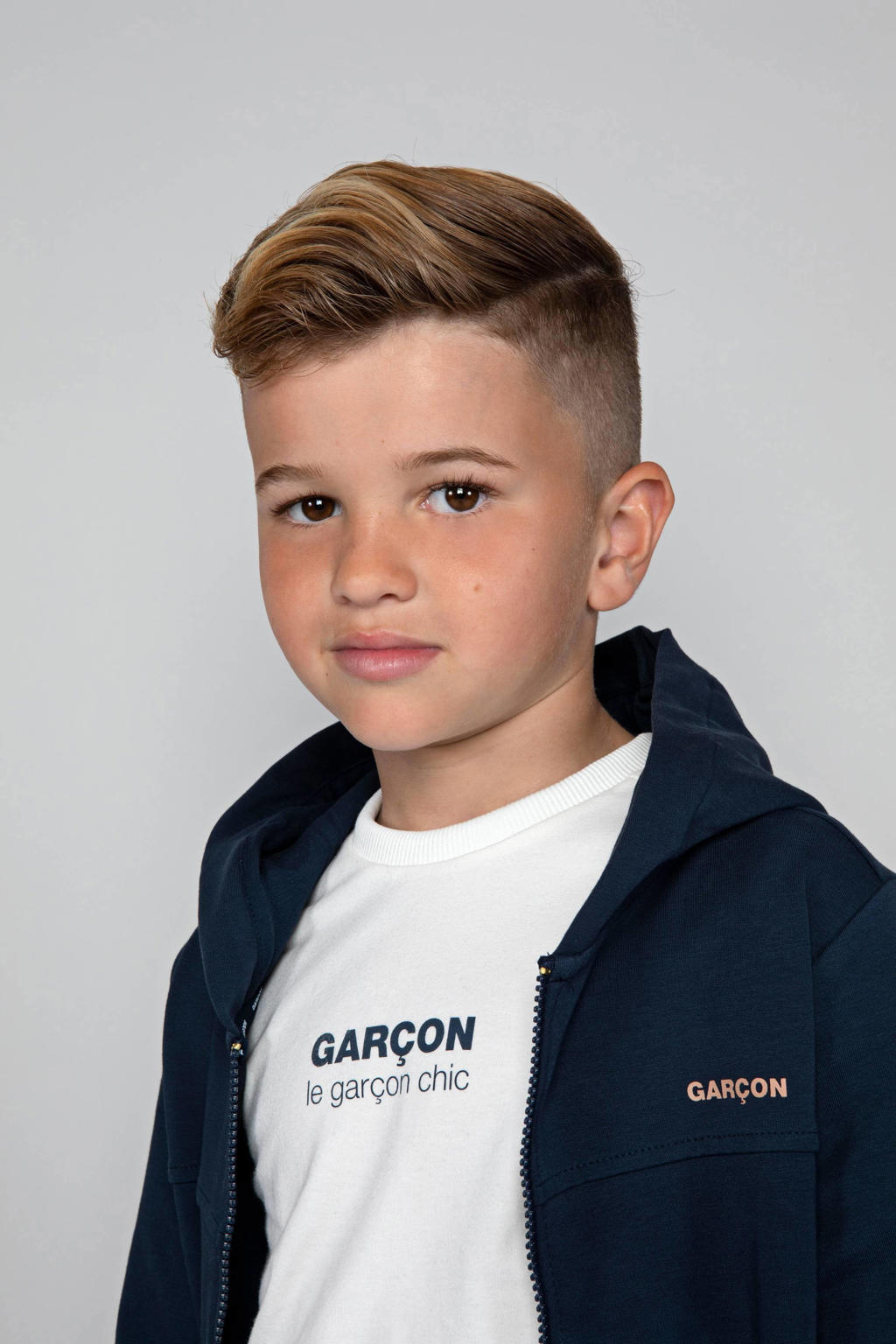 Le Chic Garcon T-shirt NOLAN met tekst offwhite | kleertjes.com
