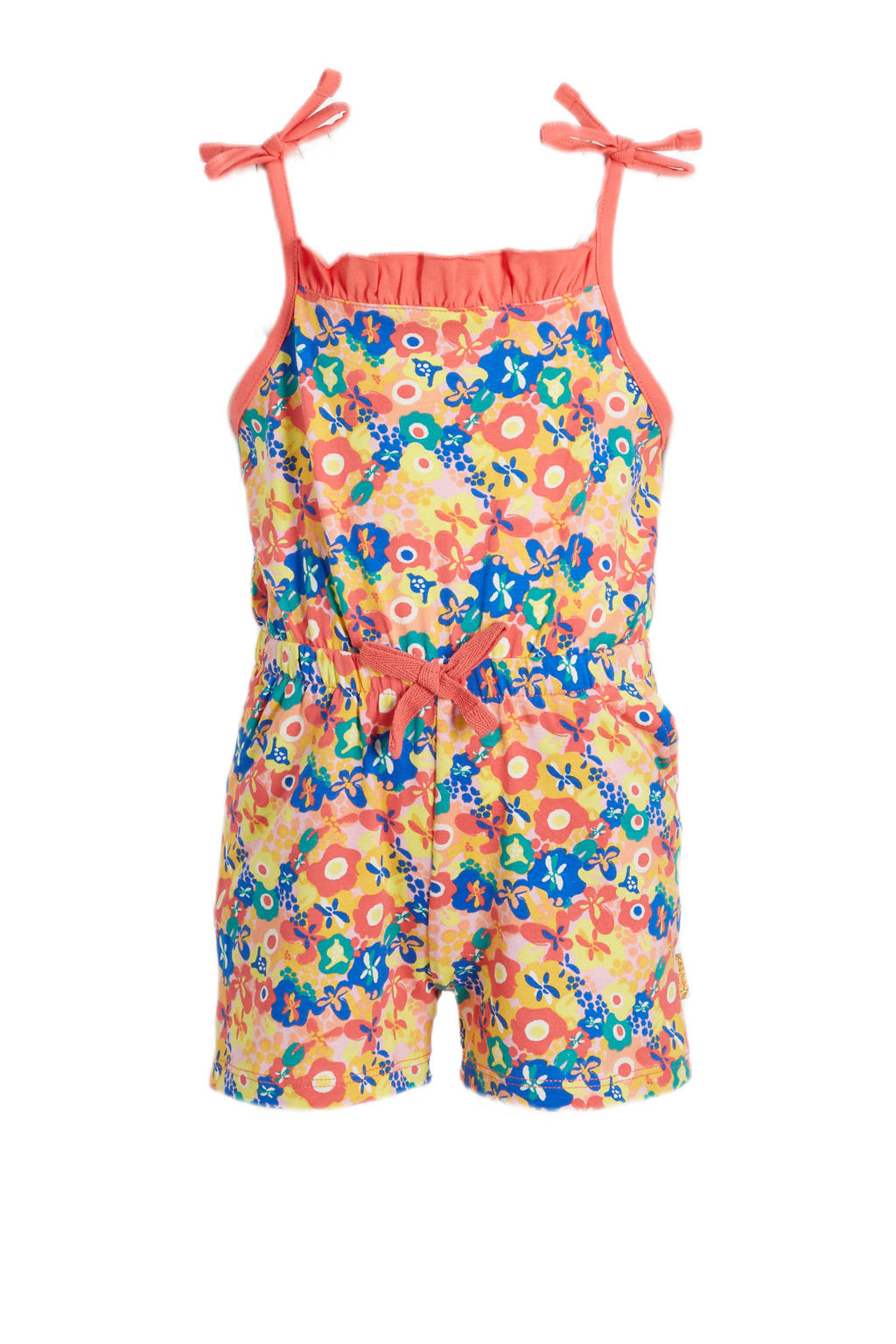 Orange Stars playsuit Marijke met all over print multi | kleertjes.com