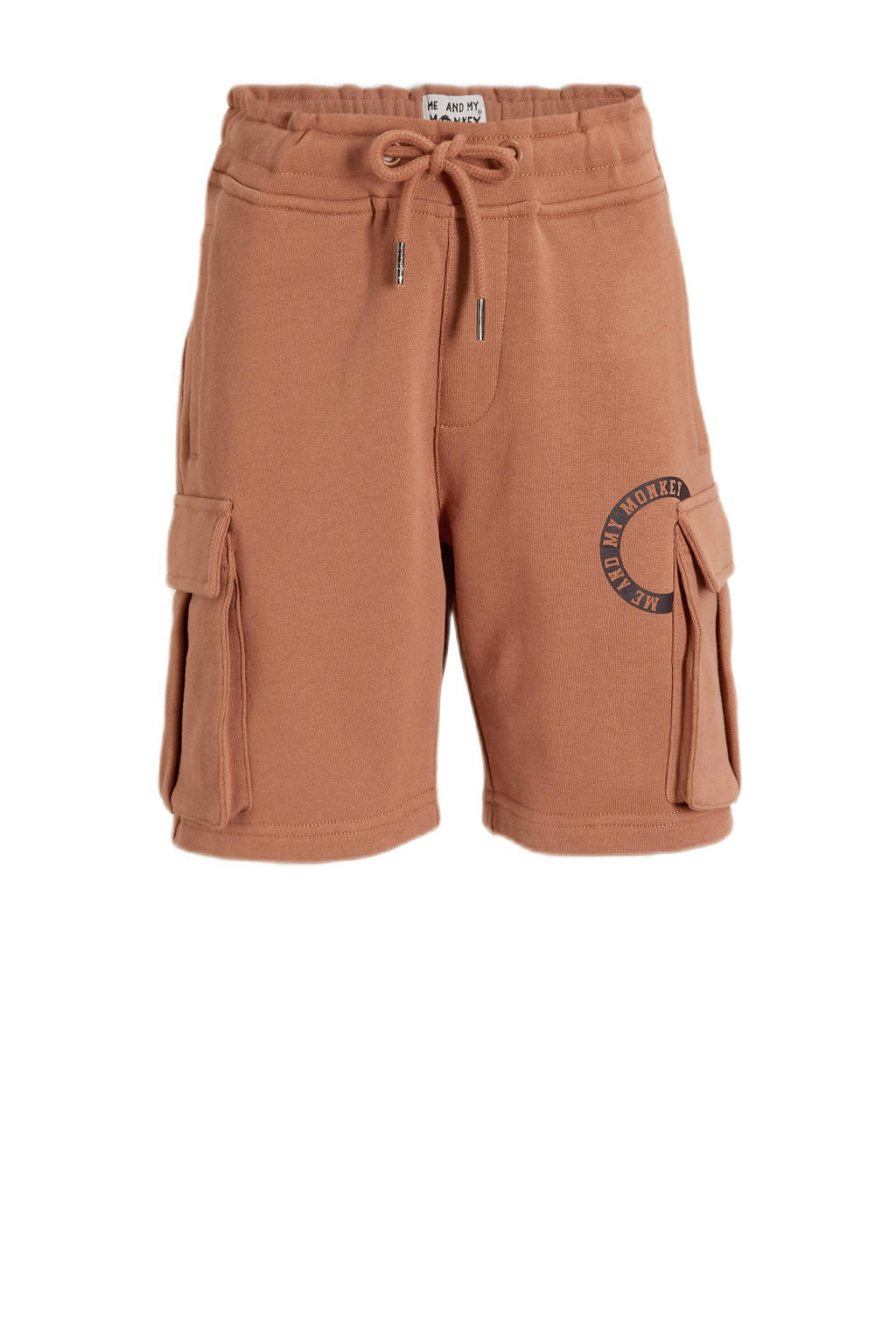Me & My Monkey cargo short Mitchel met printopdruk bruin | kleertjes.com