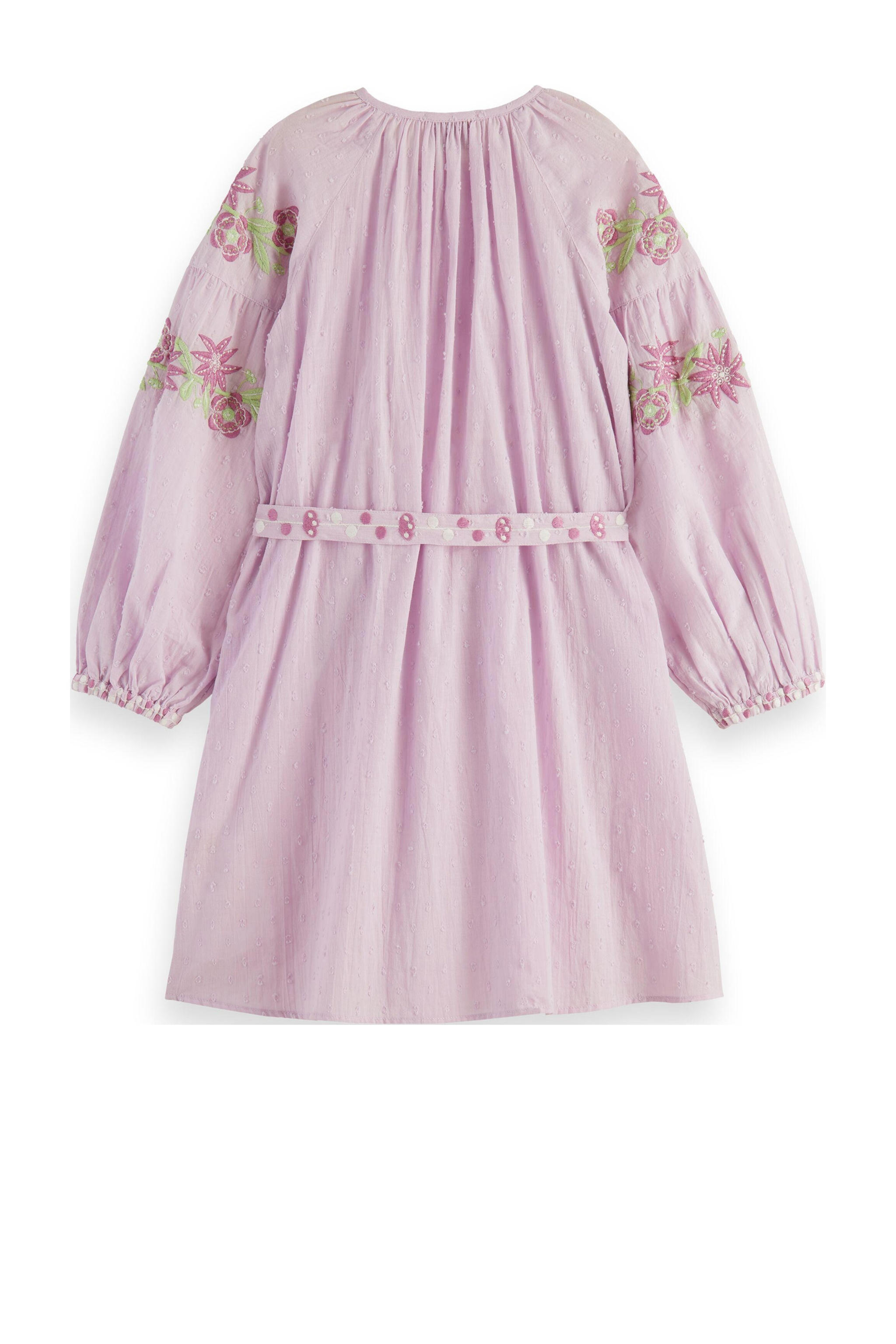 Scotch & Soda A-lijn jurk van katoen roze | kleertjes.com