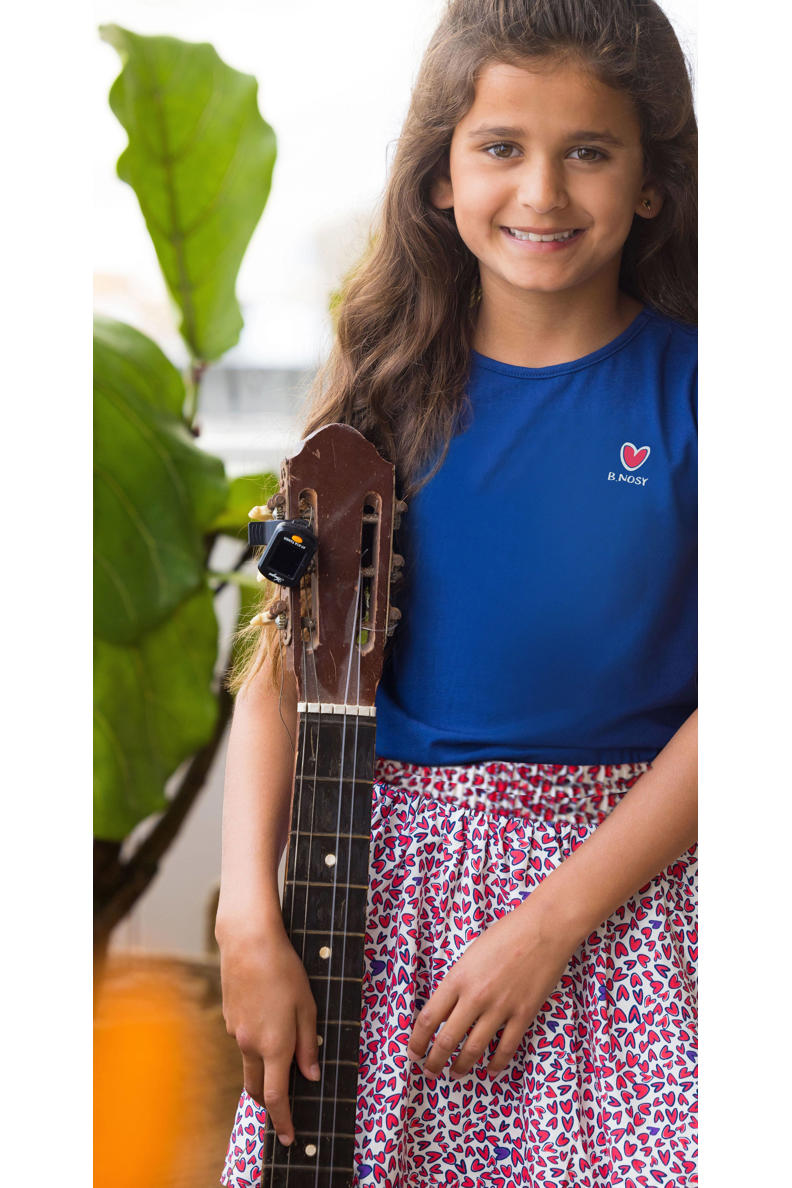 B.Nosy jurk B.A Star met all over print hardblauw/roze | kleertjes.com