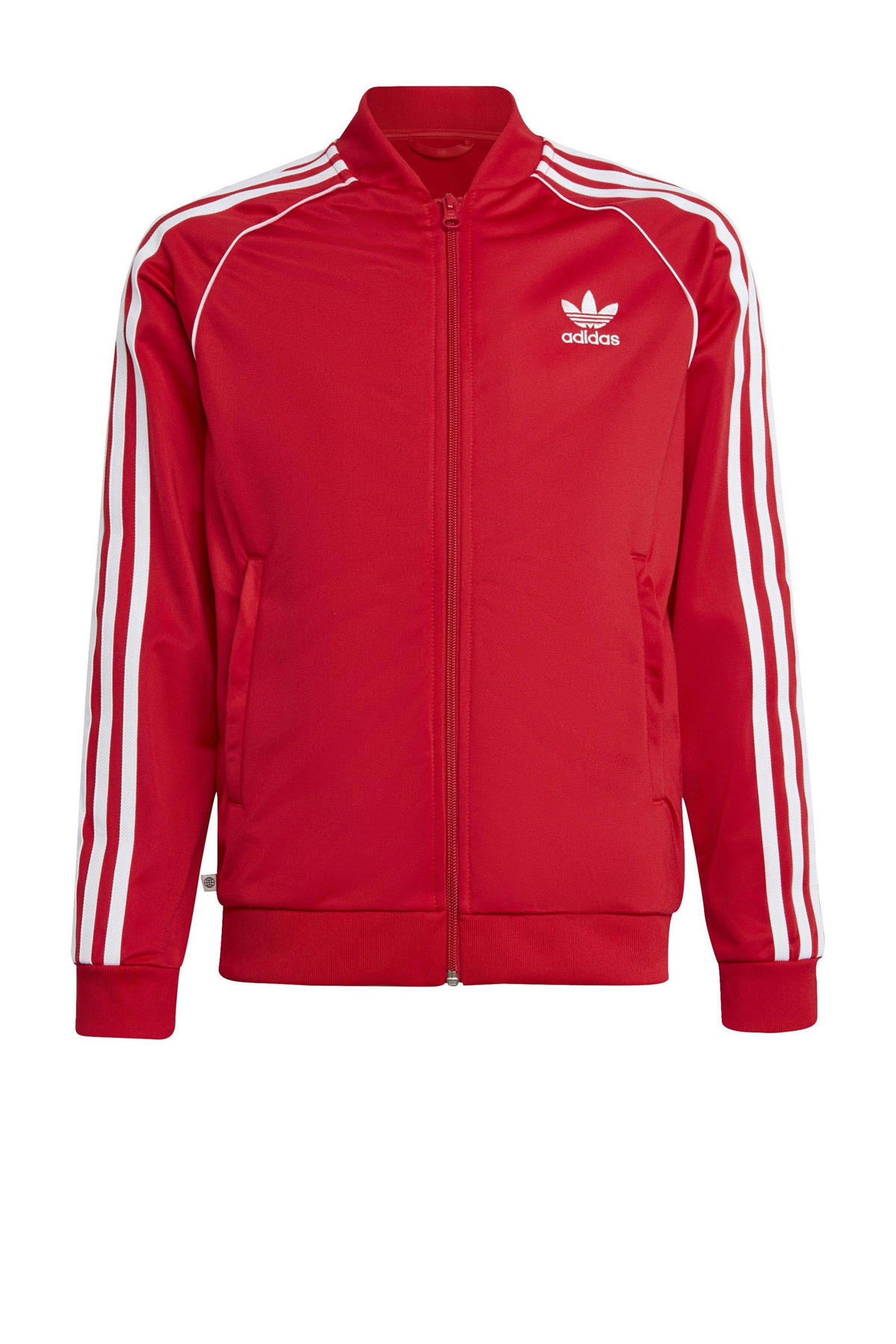 adidas Originals Superstar vest rood/wit | kleertjes.com