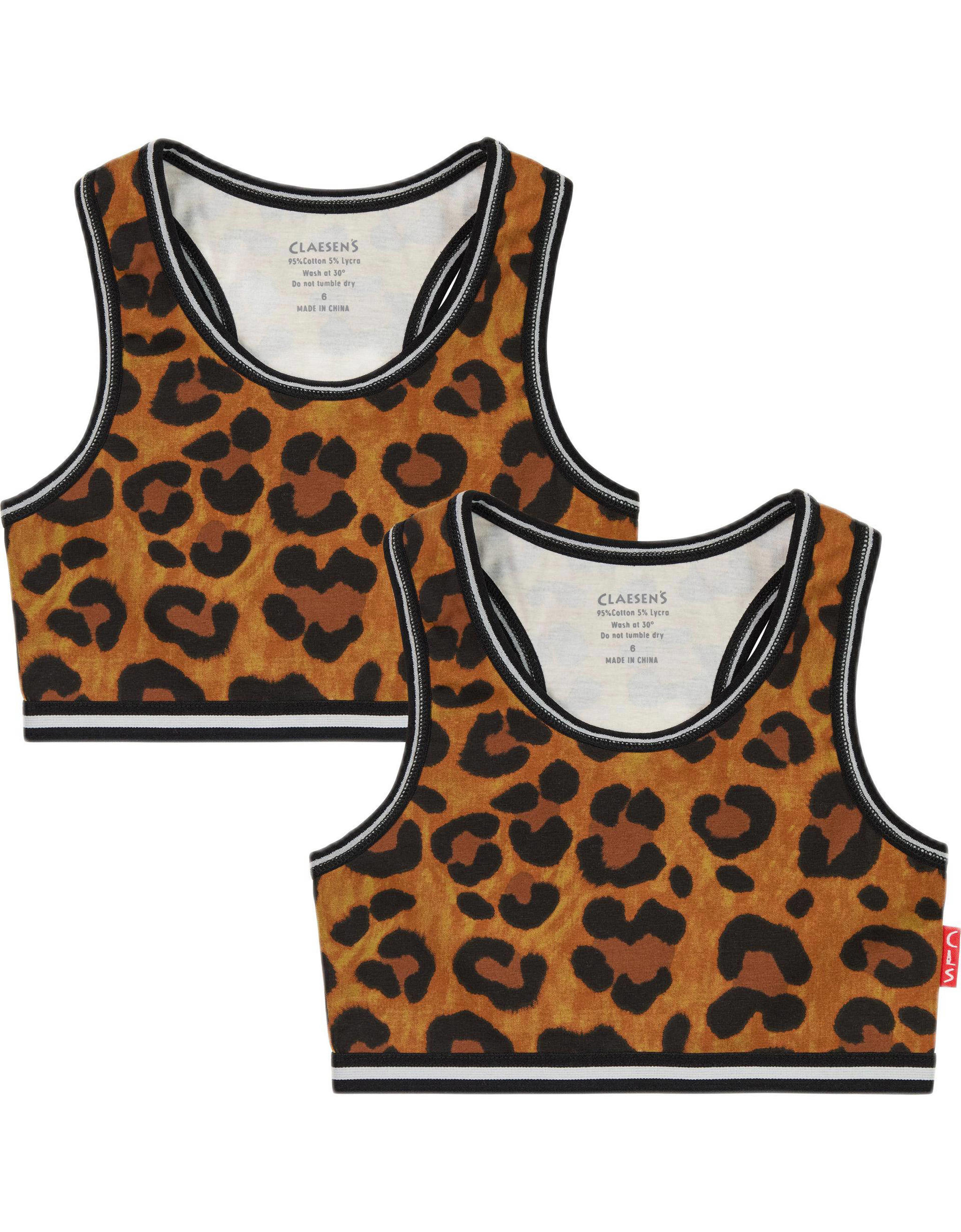 Claesen's bh top - set van 2 bruin | kleertjes.com