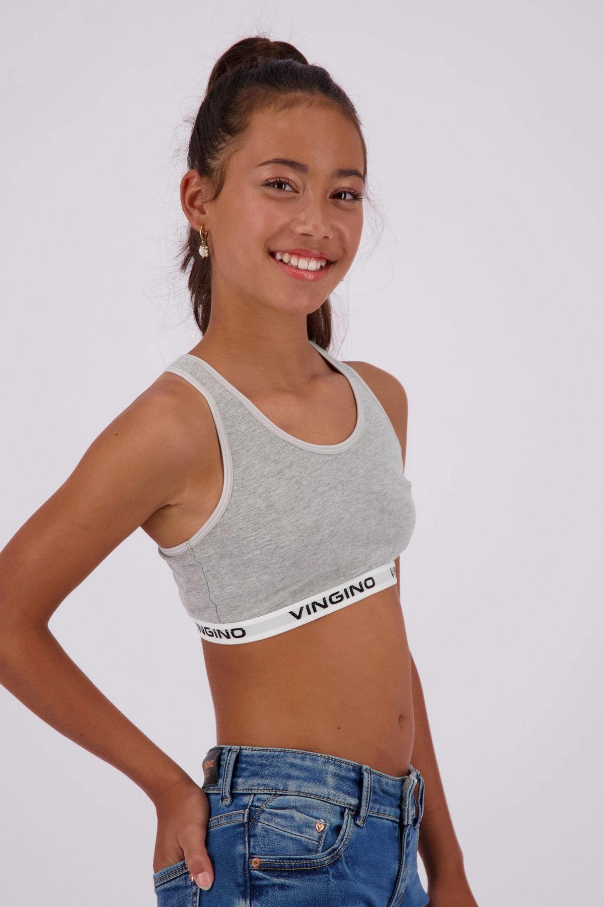 Vingino Bh Top Set Van 2 Lichtrozegrijs Melange