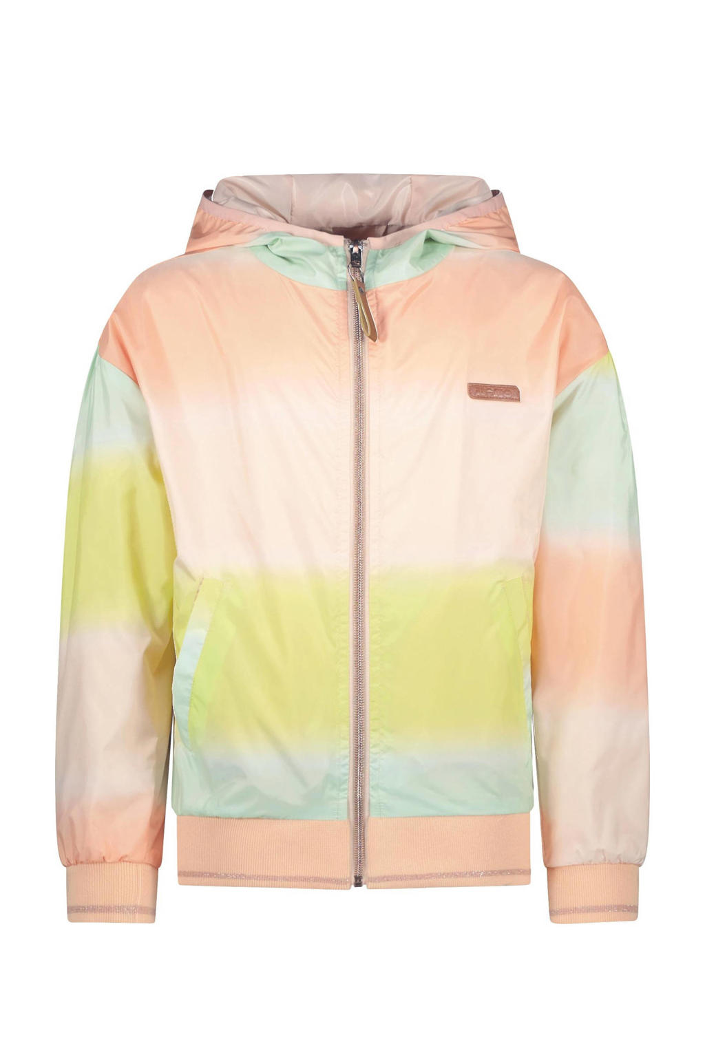 NONO zomerjas Beau van polyester lichtoranje/geel/mintgroen | kleertjes.com