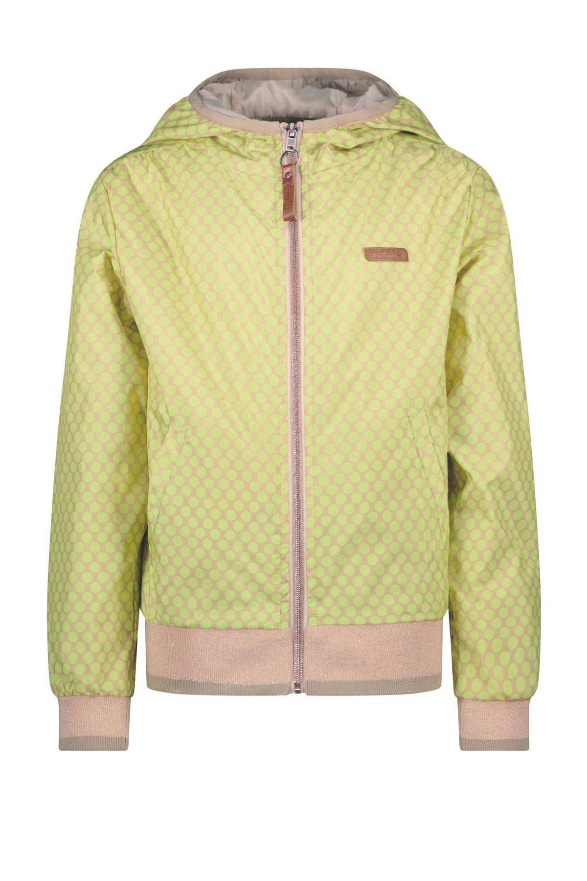 NONO zomerjas Bella van polyester geel/zalm | kleertjes.com