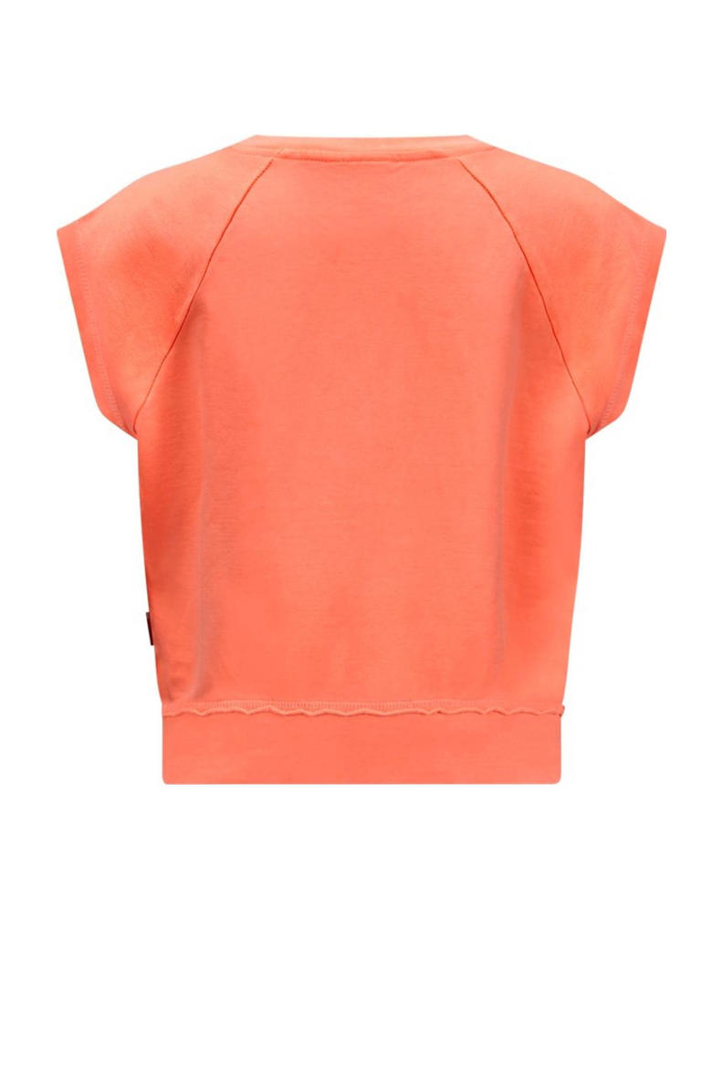 Retour Jeans sweater Sheryll met tekst neon oranje | kleertjes.com
