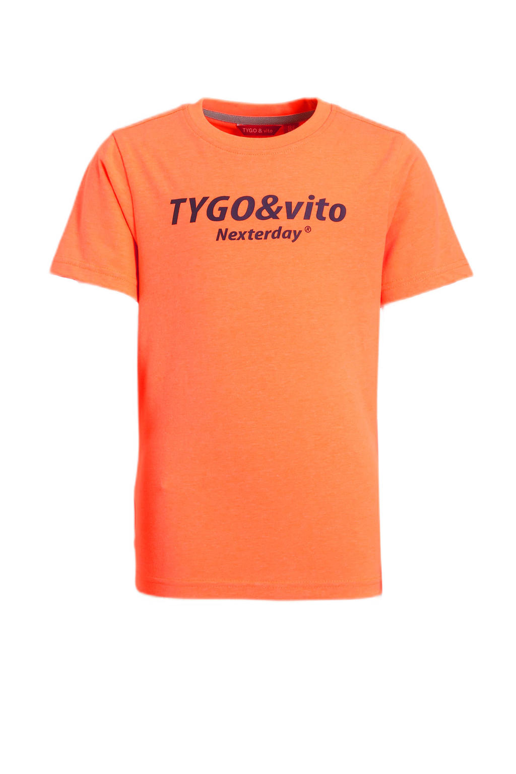 TYGO & vito T-shirt met logo oranje | kleertjes.com