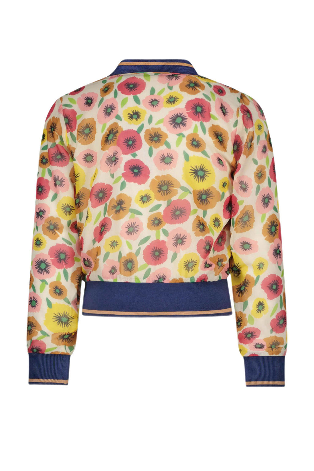 Like Flo gebloemde baseball jacket multicolor | kleertjes.com