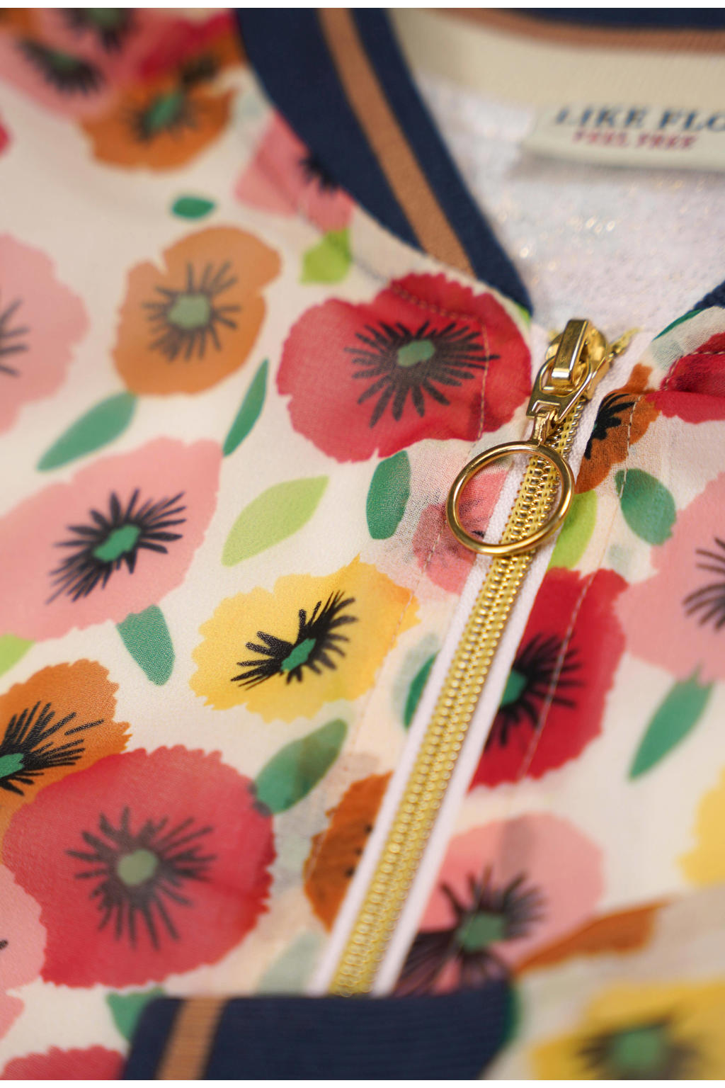 Like Flo gebloemde baseball jacket multicolor | kleertjes.com