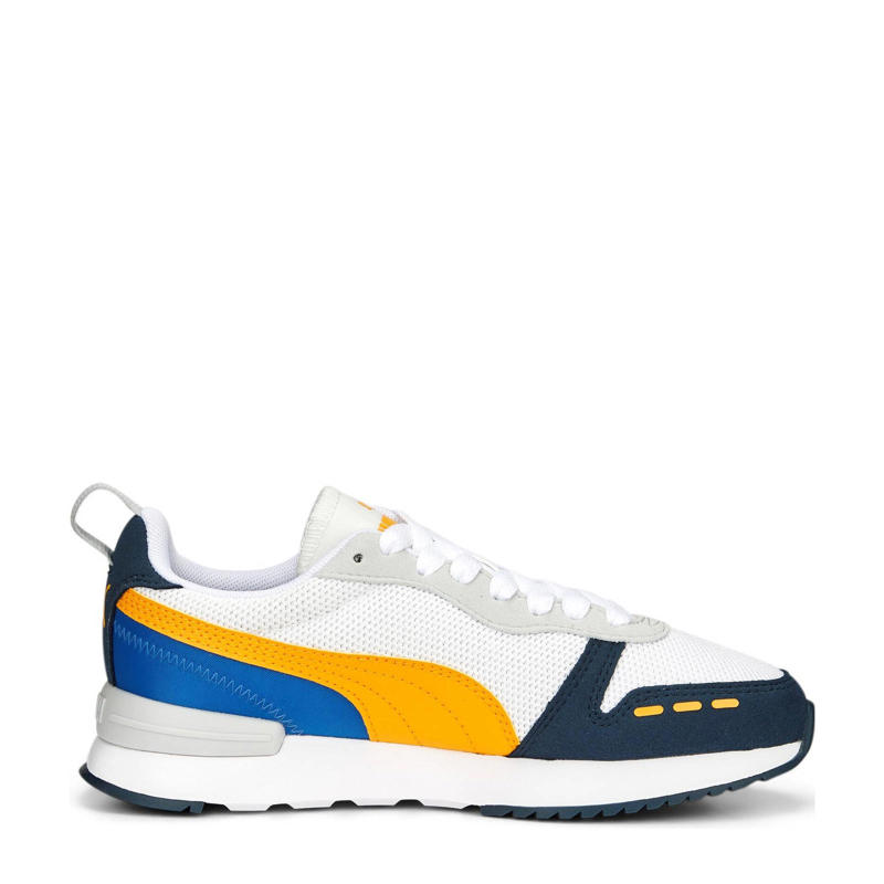 Puma R78 Runner sneakers wit/geel/donkerblauw | kleertjes.com