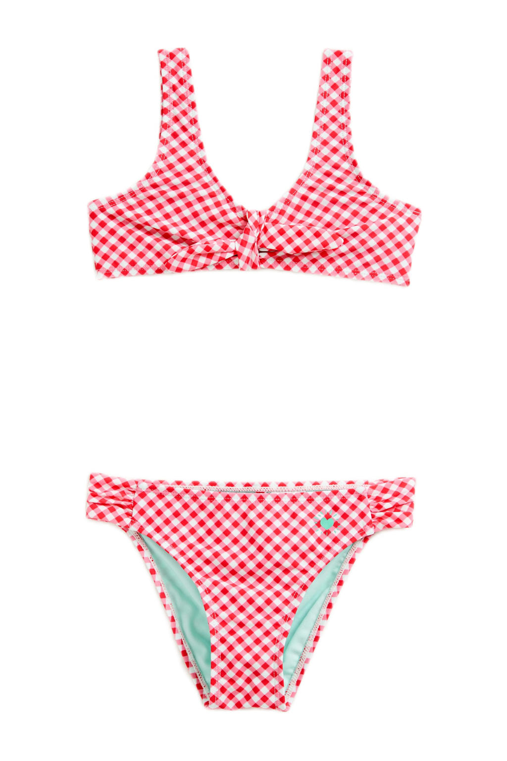 WE Fashion crop bikini roze/wit | kleertjes.com