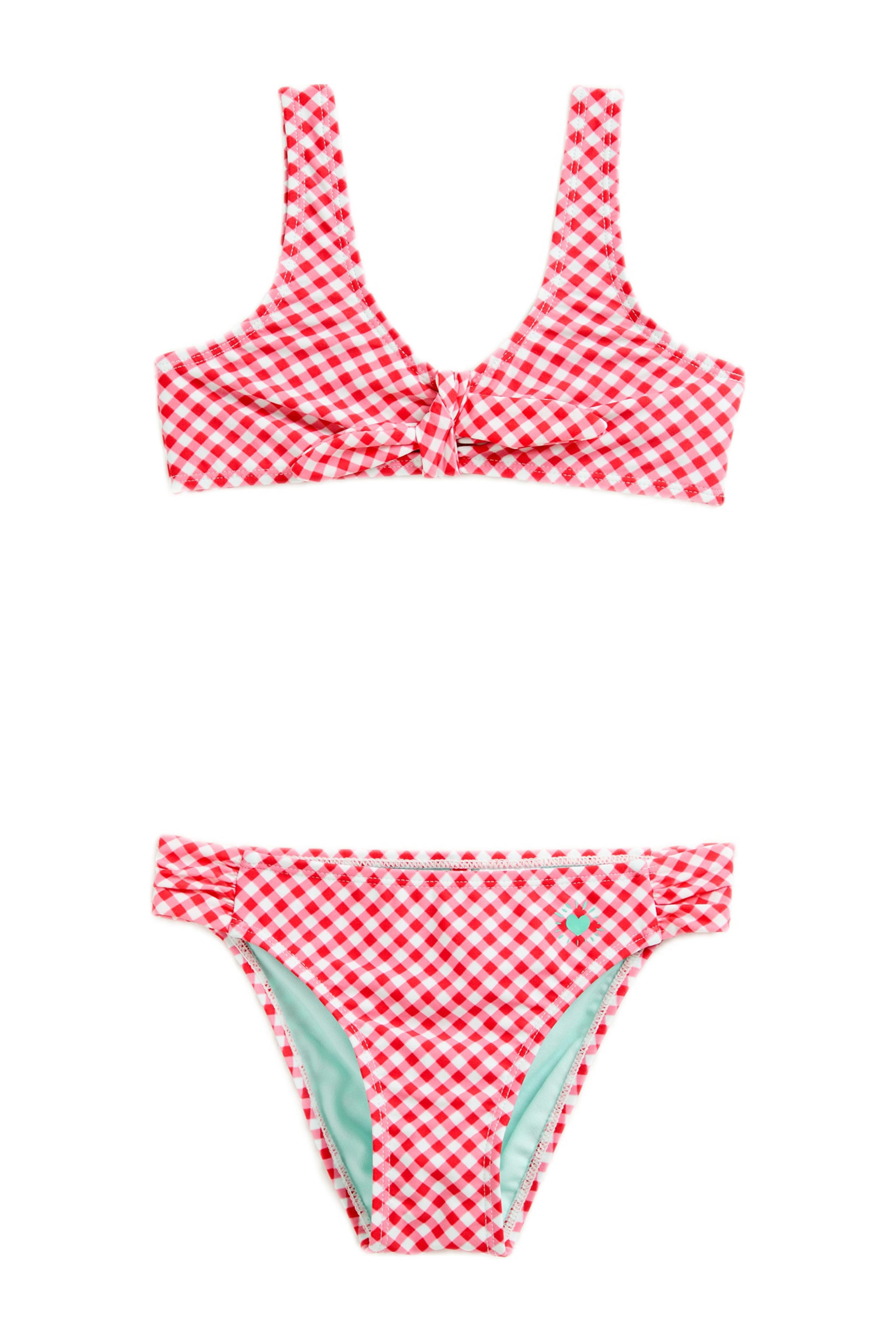 WE Fashion crop bikini roze/wit | kleertjes.com