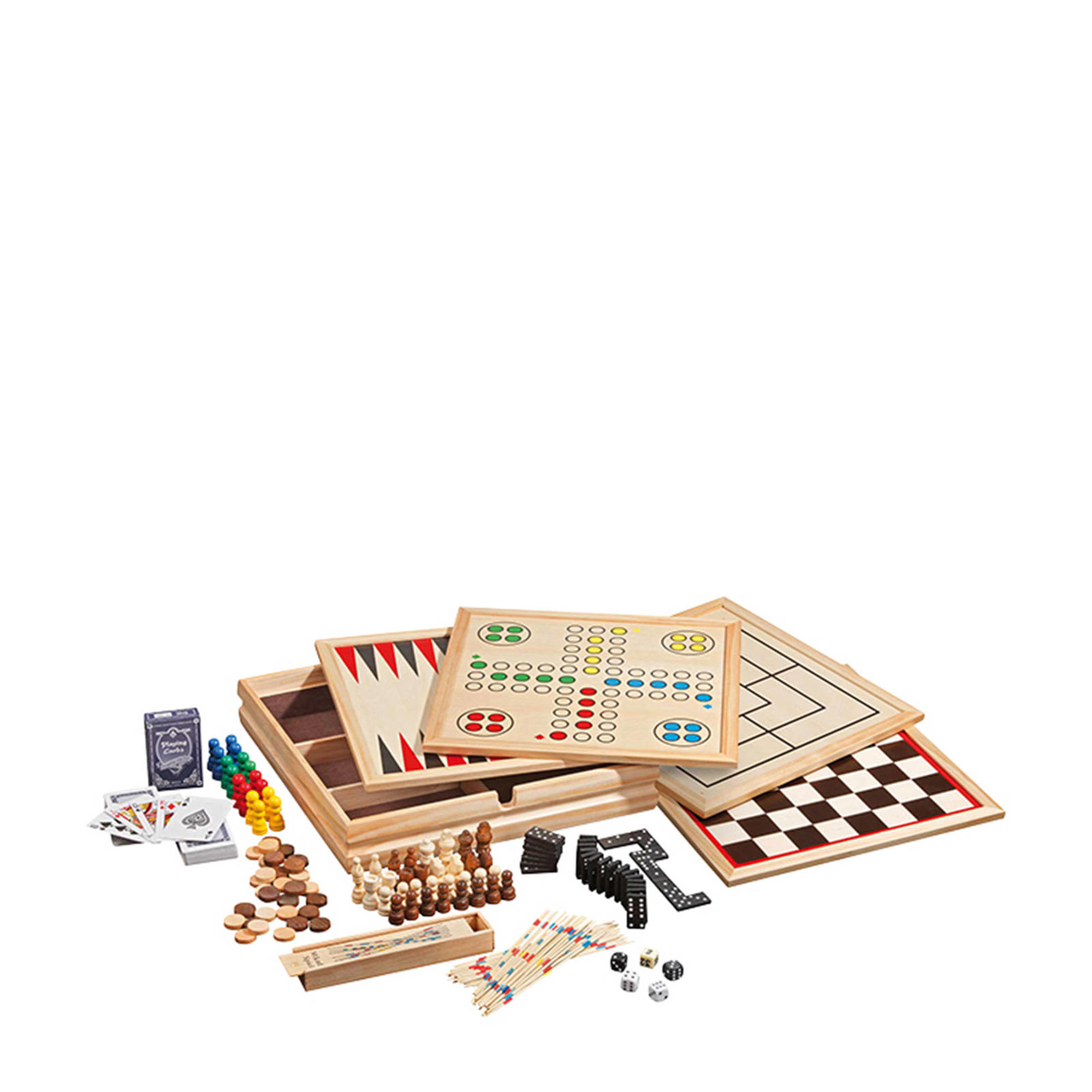 Philos houten game set Compendium 10 - groot Houten gameset Compendium ...