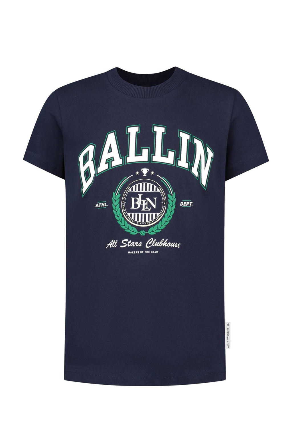 Ballin T-shirt met logo donkerblauw | kleertjes.com