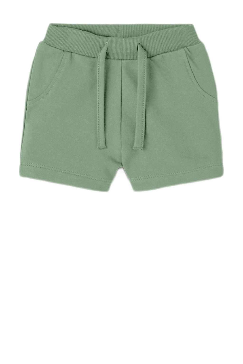 NAME IT BABY baby short NBMFOLMER groen | kleertjes.com