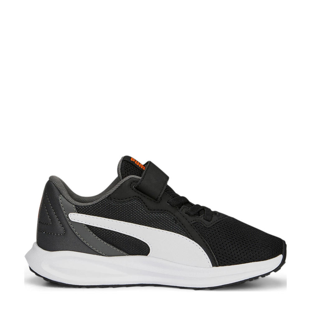 Puma Twitch Runner Twist AC sneakers zwart/wit/oranje | kleertjes.com