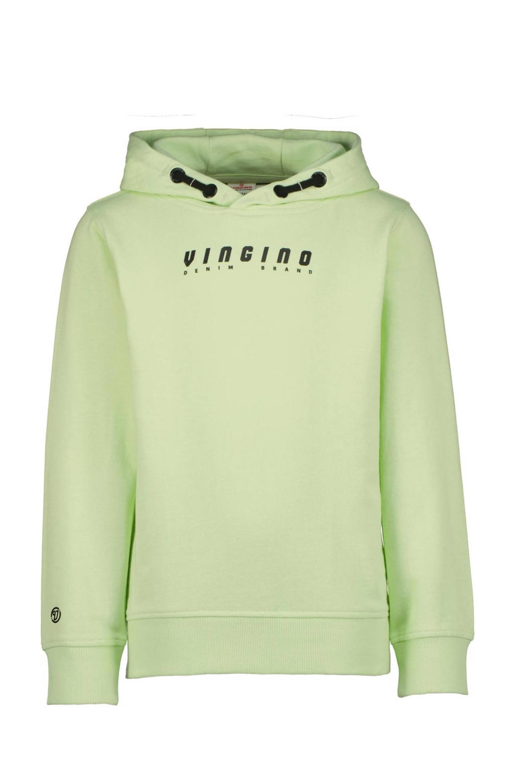 Vingino hoodie met logo lichtgroen | kleertjes.com