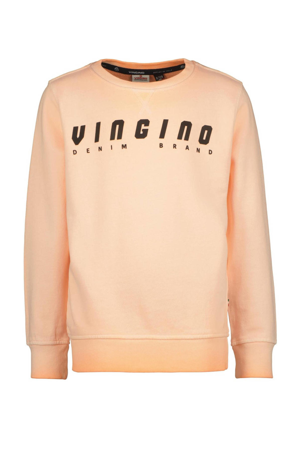 Vingino sweater met logo licht oranje | kleertjes.com