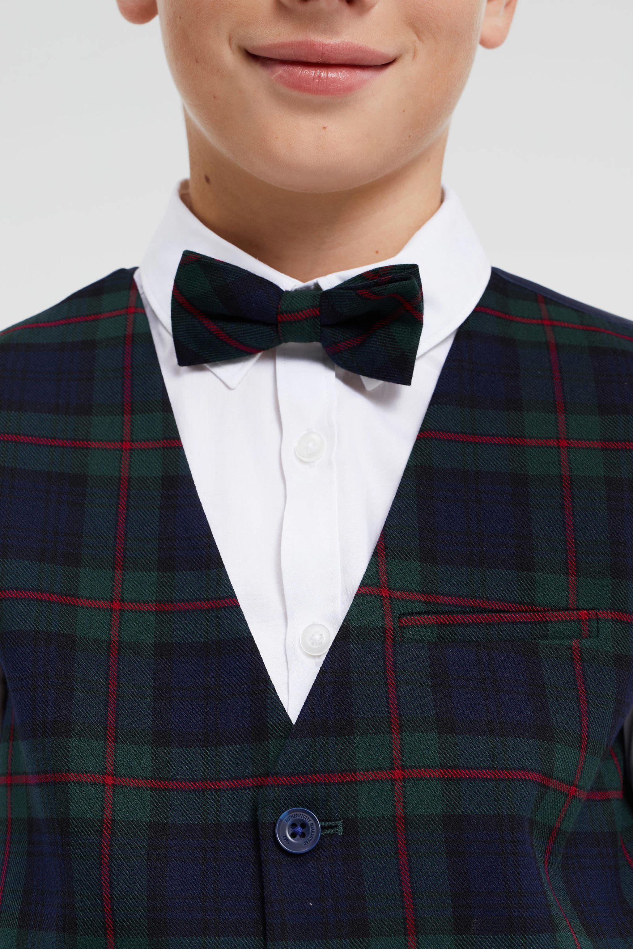 WE Fashion geruit gilet blauw/groen/rood | kleertjes.com