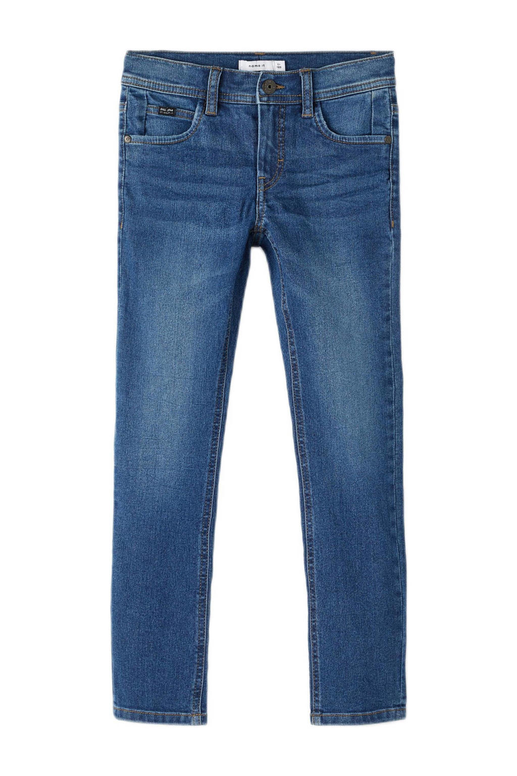 NAME IT KIDS slim fit jeans NKMSILAS dark blue denim | kleertjes.com