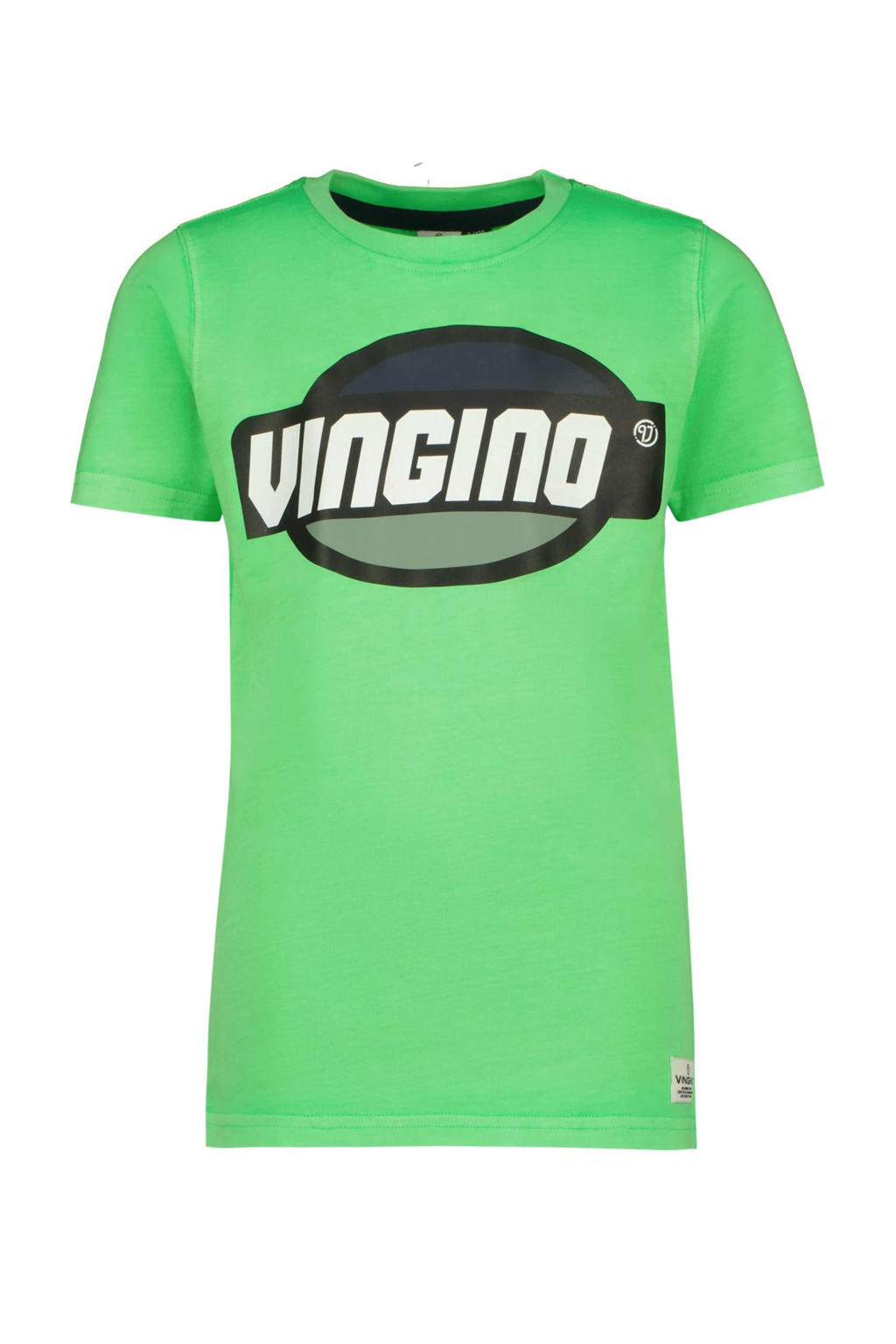 Vingino T-shirt met logo groen | kleertjes.com