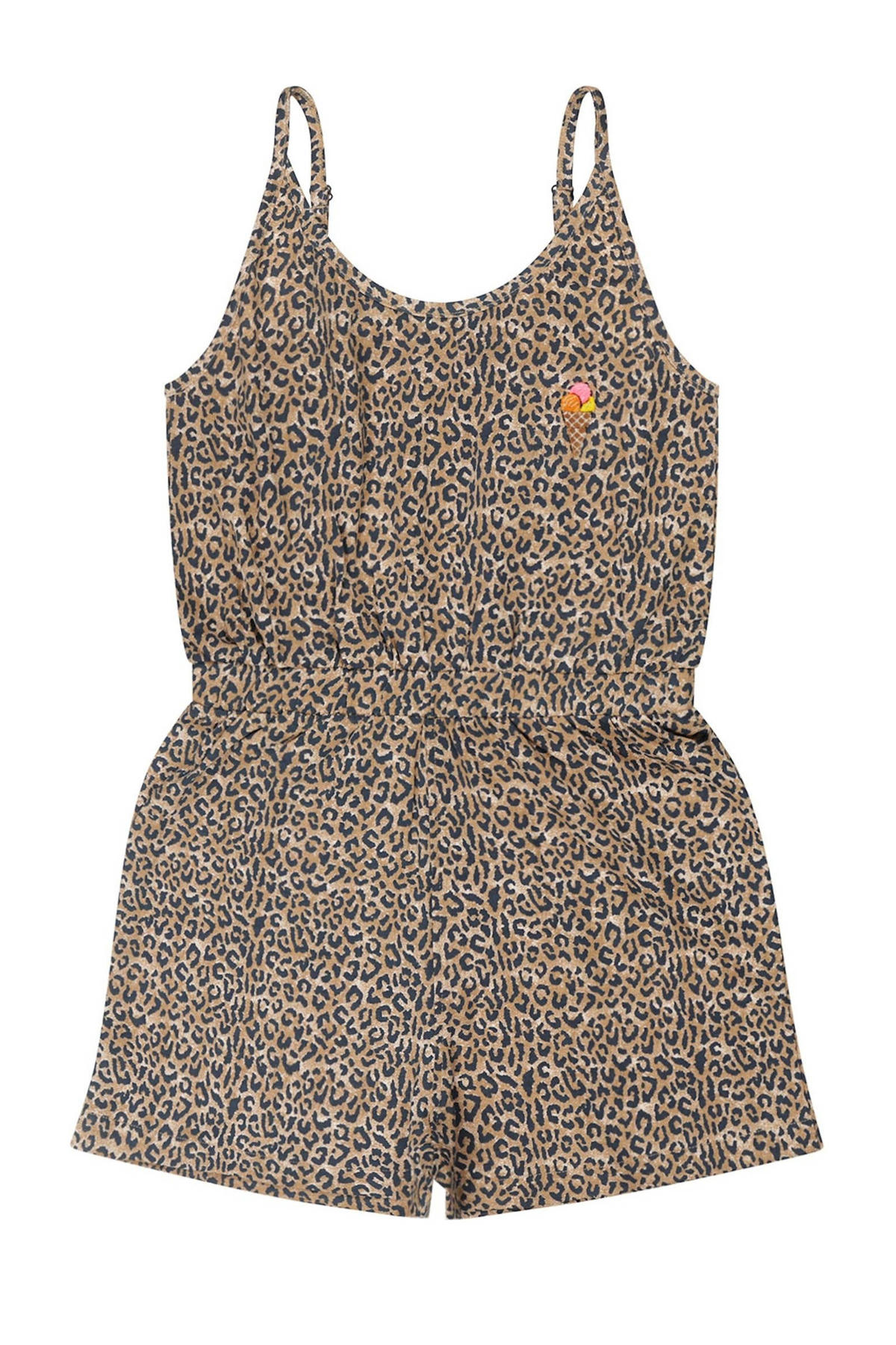 Tumble 'n Dry Mid jumpsuit Sunset met panterprint lichtbruin/grijs ...