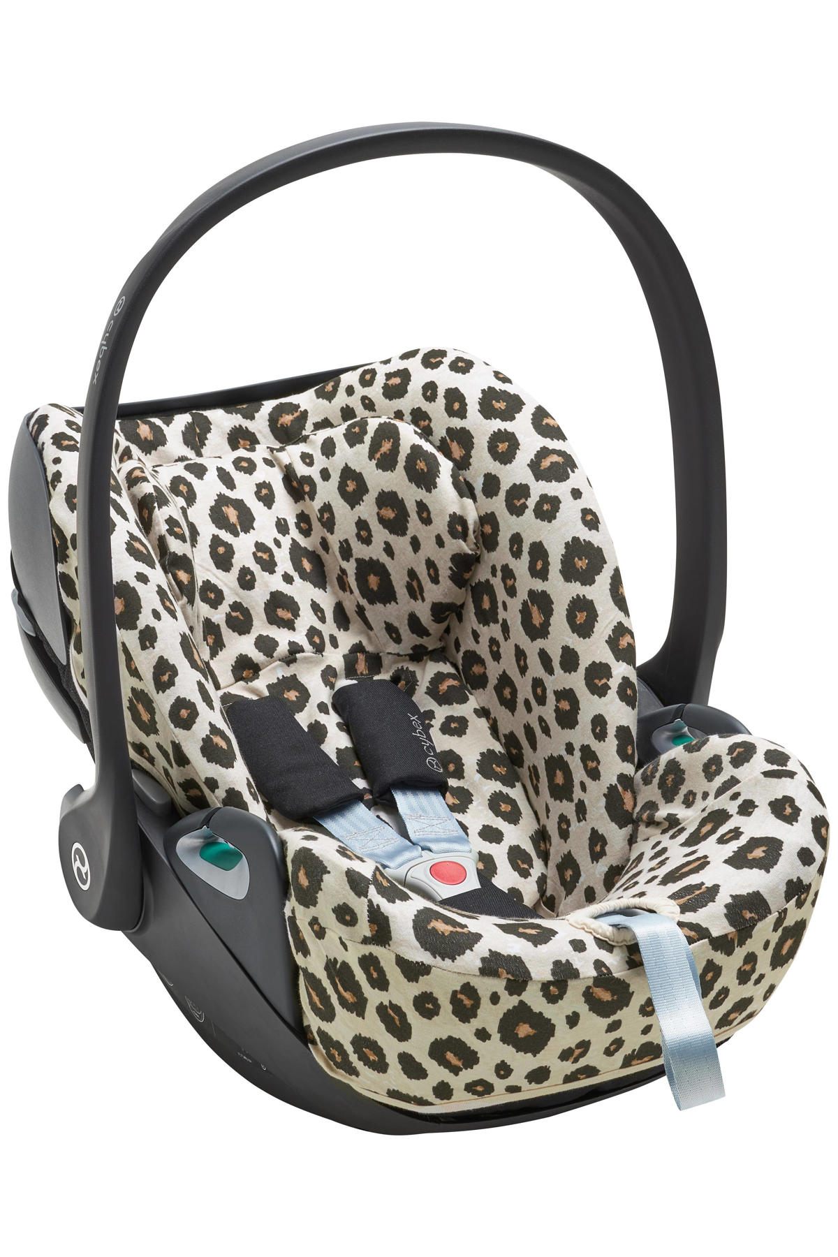 Meyco autostoelhoes Leopard Cybex Cloud Sand Melange | kleertjes.com