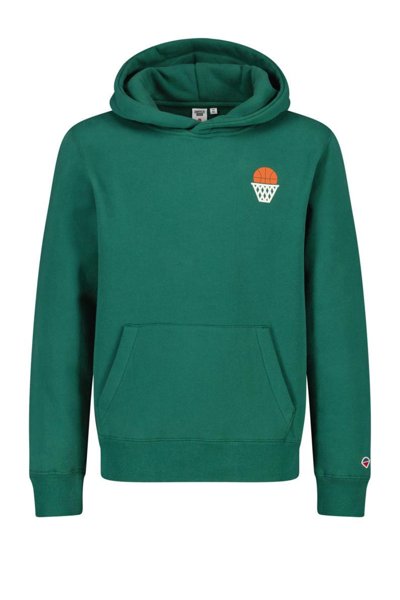 America Today hoodie Seth hood Jr met backprint groen | kleertjes.com