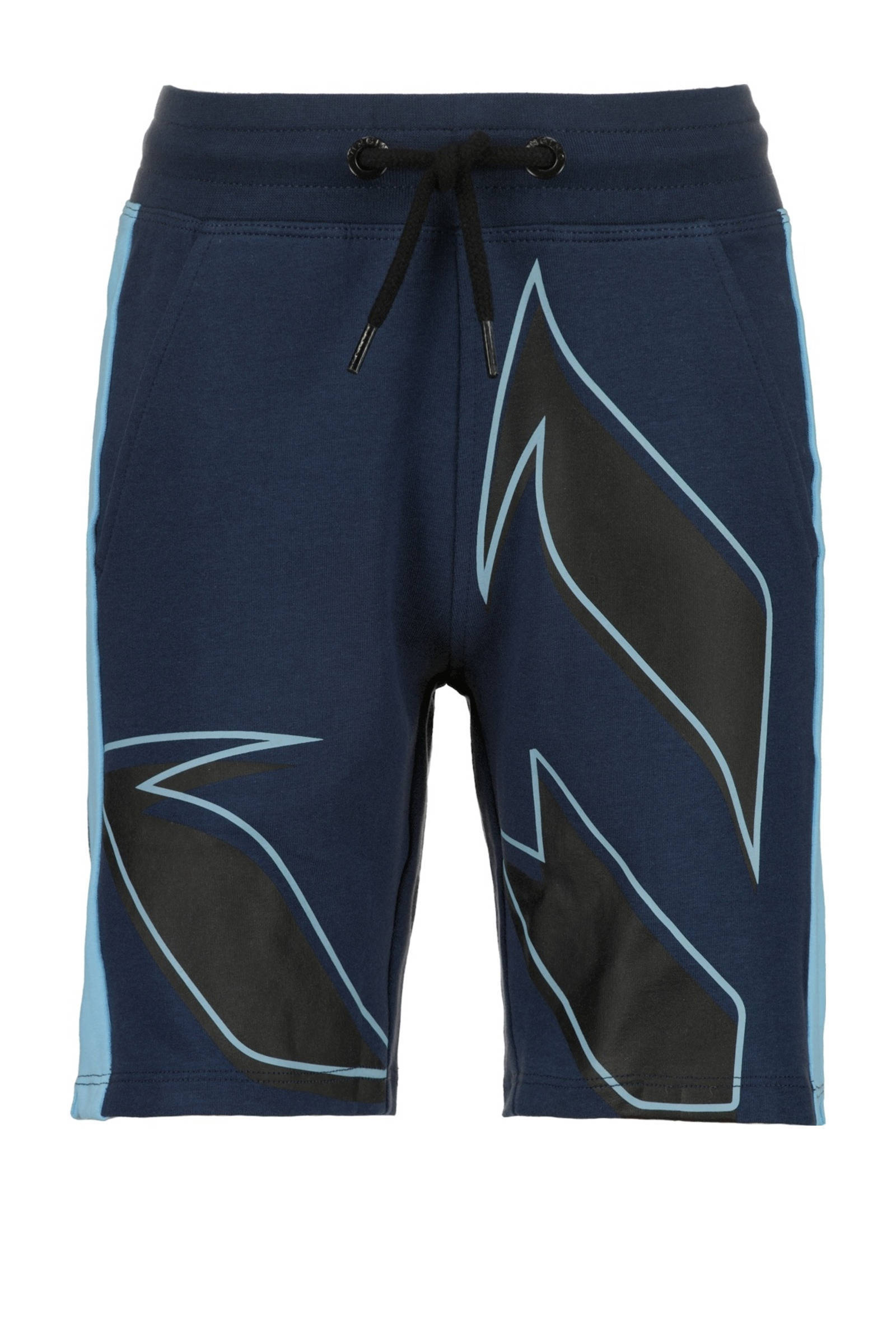 Vingino x Messi short Mosmota donkerblauw/zwart/lichtblauw | kleertjes.com