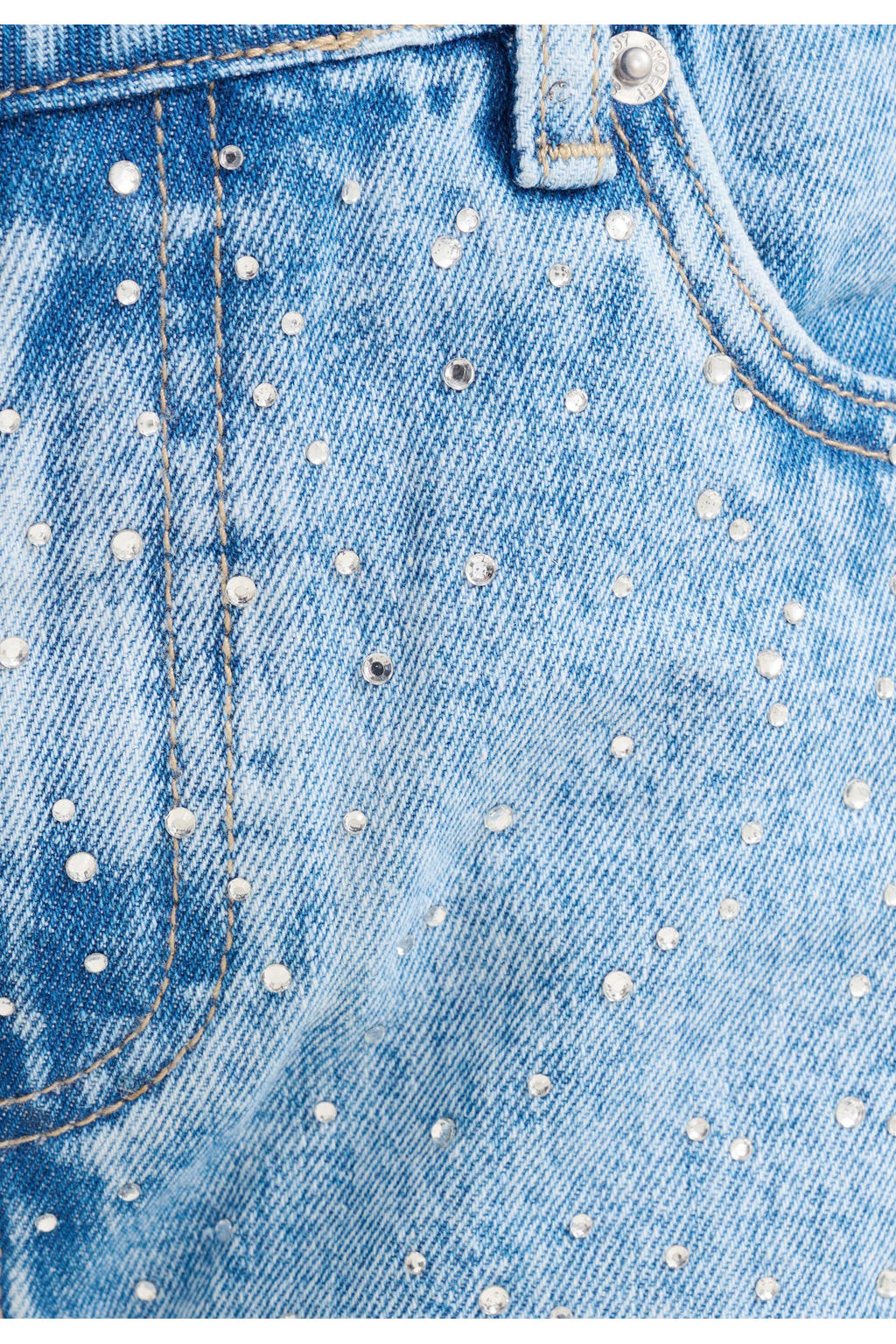 Shoeby strass wide leg jeans medium stonewashed | kleertjes.com