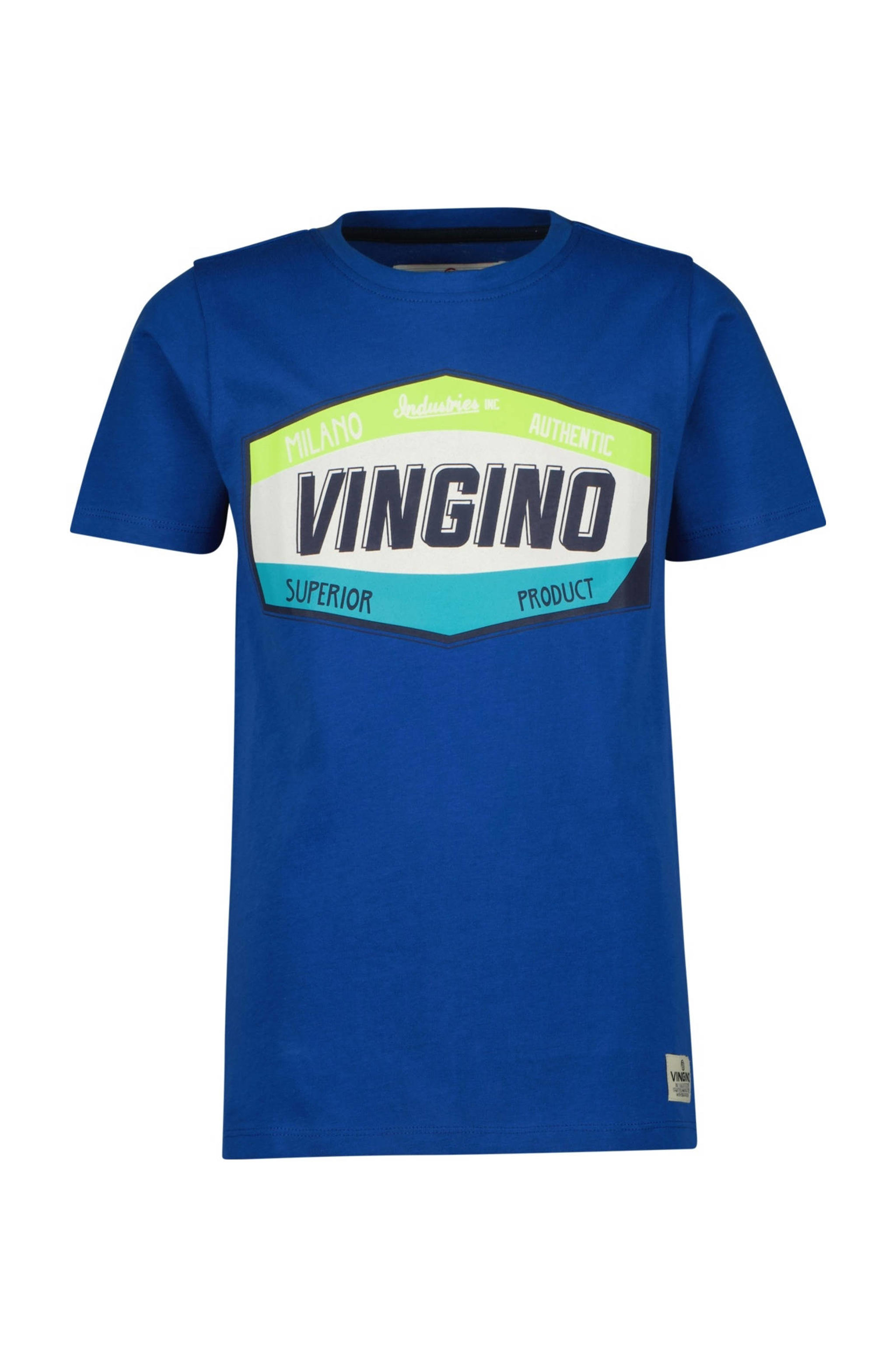 Vingino T-shirt HESDY met logo blauw | kleertjes.com
