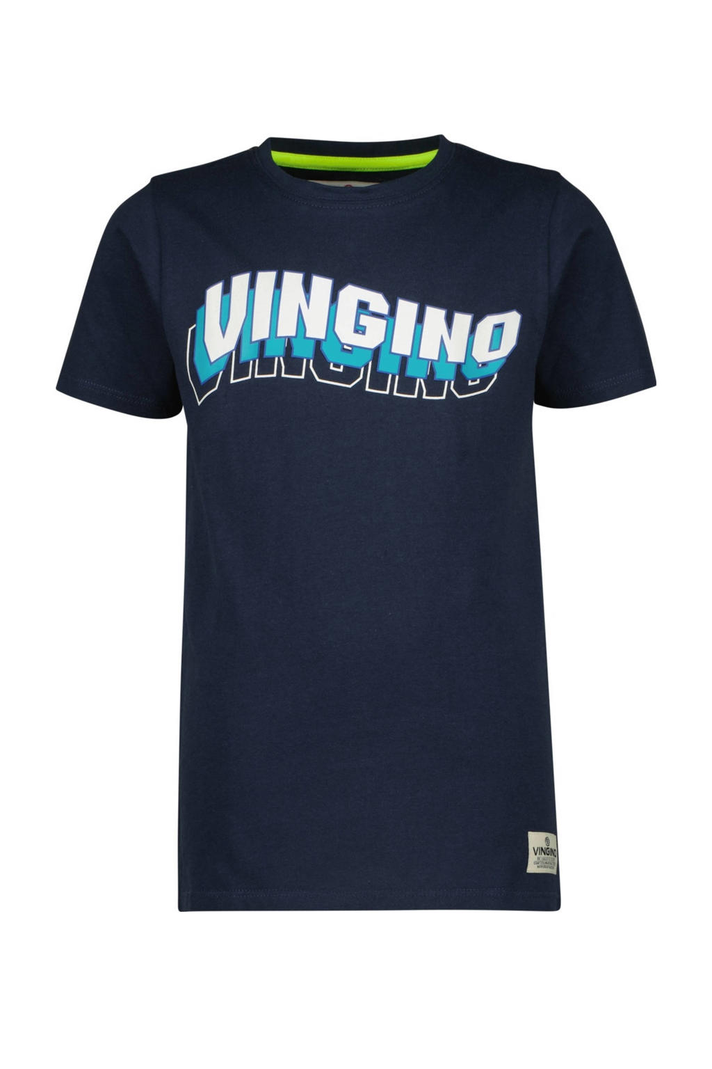 Vingino T-shirt HECCOS met logo donkerblauw | kleertjes.com