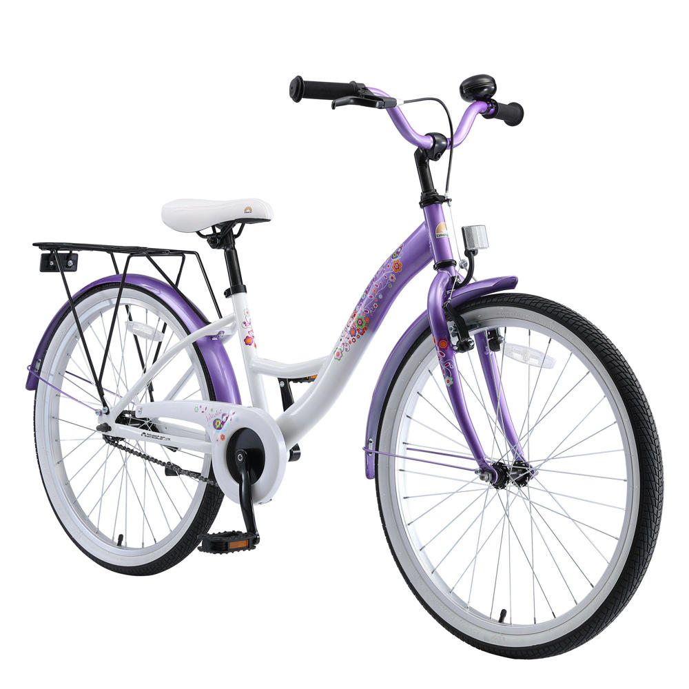 BikeStar Classic kinderfiets 24 inch lila | kleertjes.com