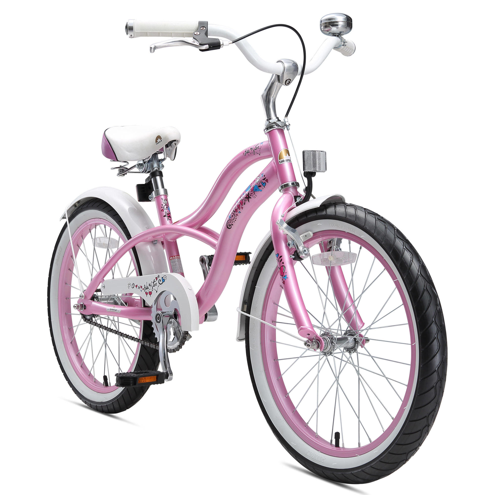 BikeStar Cruiser kinderfiets 20 inch roze | kleertjes.com