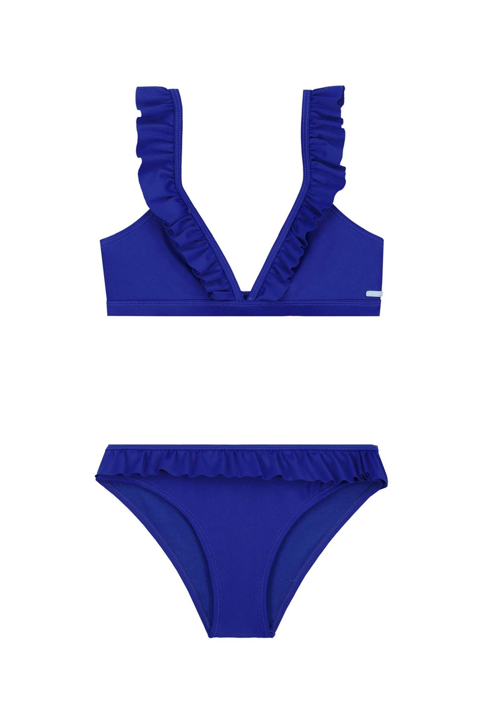 Shiwi triangel bikini Bella met ruches donkerblauw | kleertjes.com