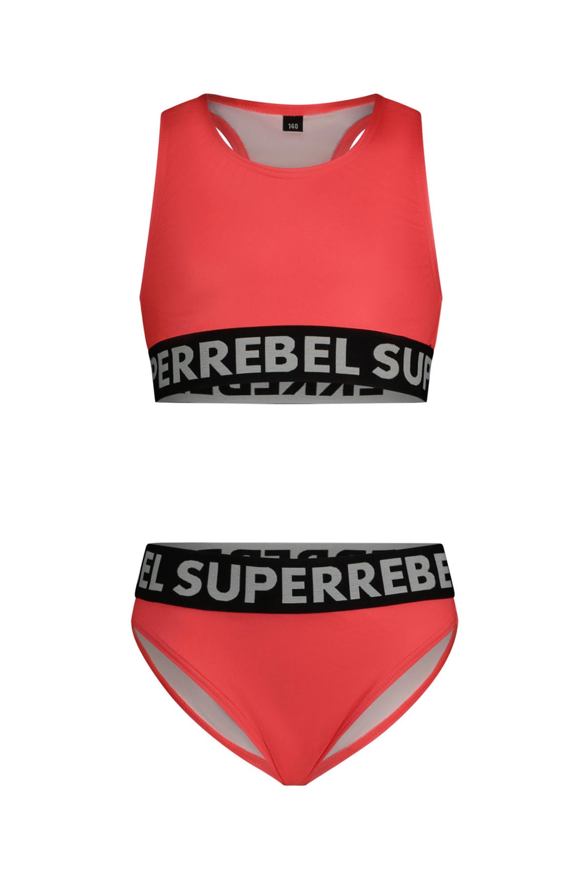 SuperRebel crop bikini Carmel rood | kleertjes.com