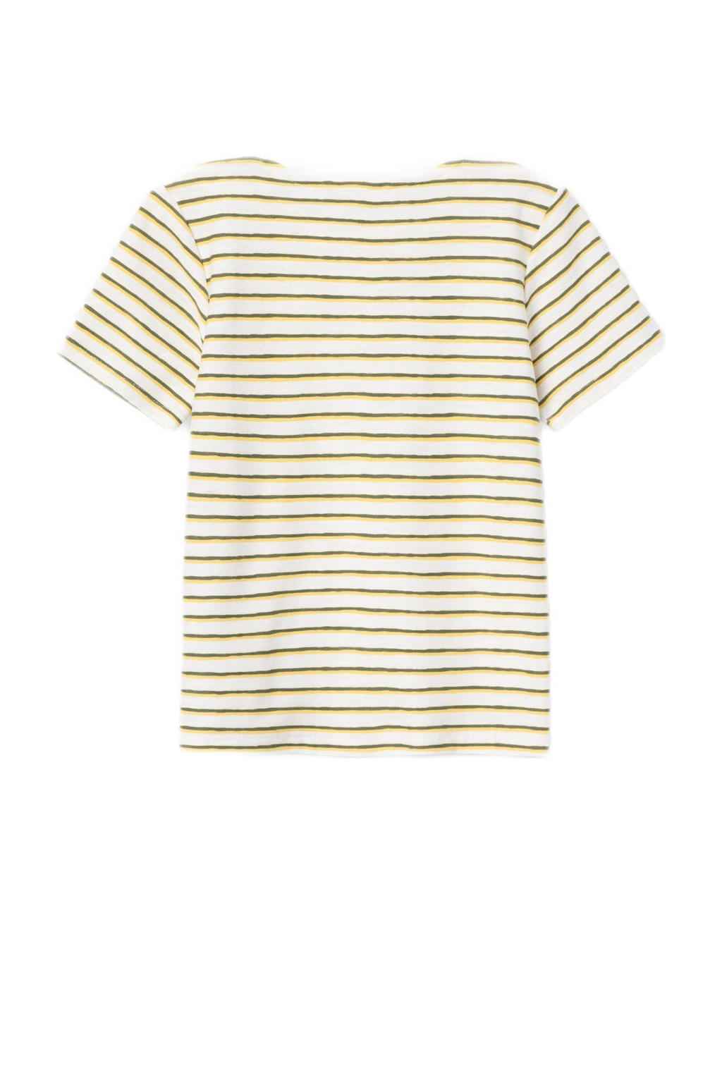 NAME IT MINI gestreept T-shirt NMMJOSUF geel/wit | kleertjes.com