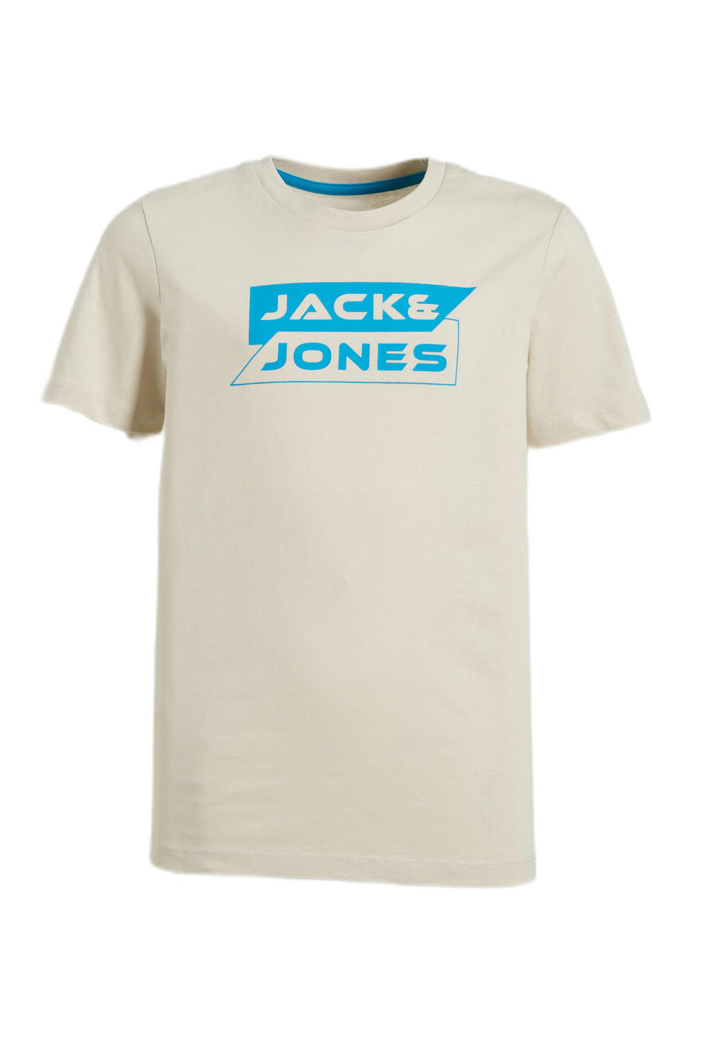JACK & JONES JUNIOR T-shirt JCOSHEAR met logo beige | kleertjes.com