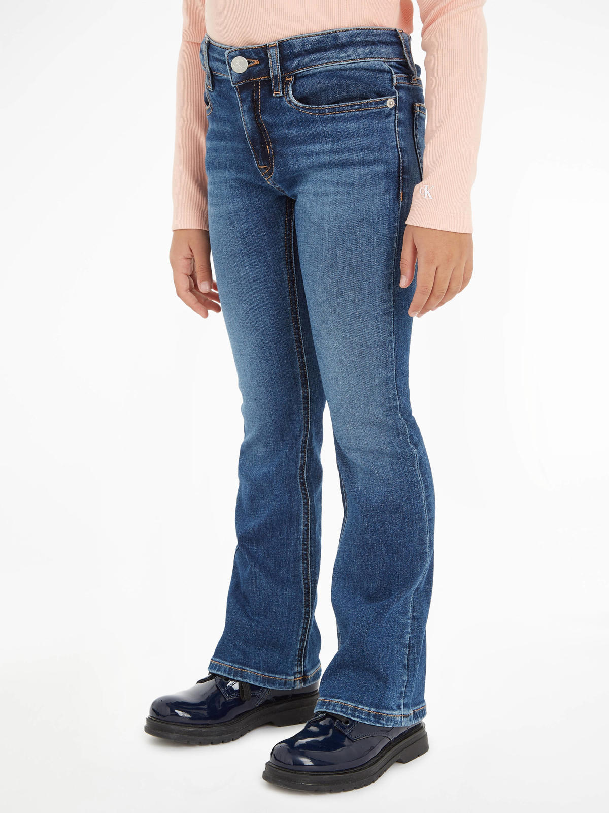 Calvin Klein flared jeans essential dark blue | kleertjes.com