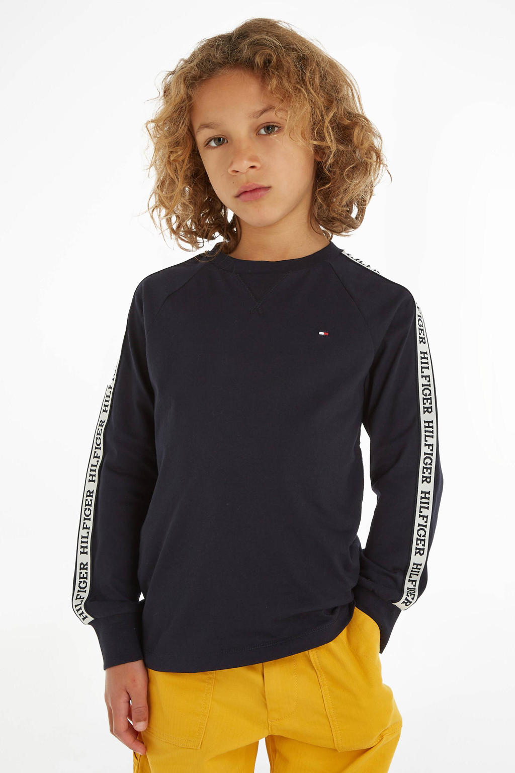 Tommy Hilfiger Longsleeve Monotype Tape Met Contrastbies Diep