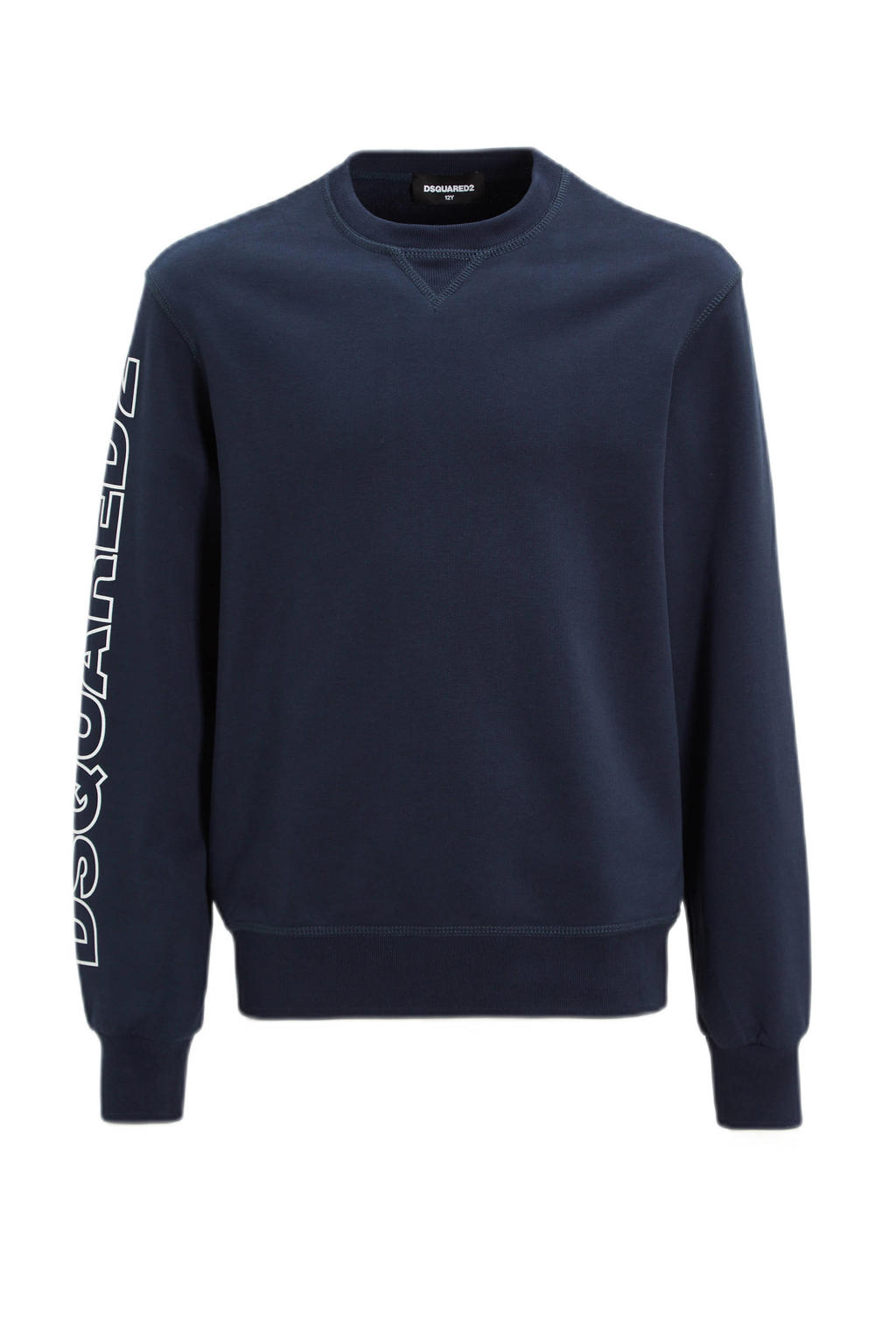 Dsquared2 sweater met logo donkerblauw | kleertjes.com