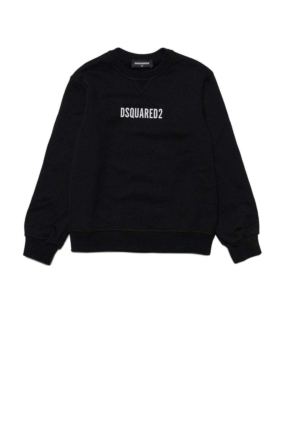 Dsquared2 sweater met logo zwart | kleertjes.com