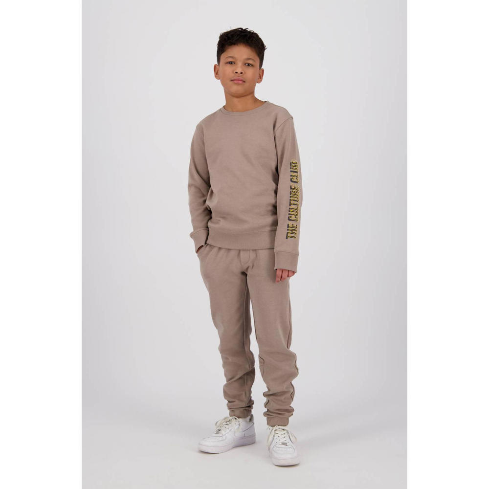 Raizzed sweater Viceton met tekst beige | kleertjes.com