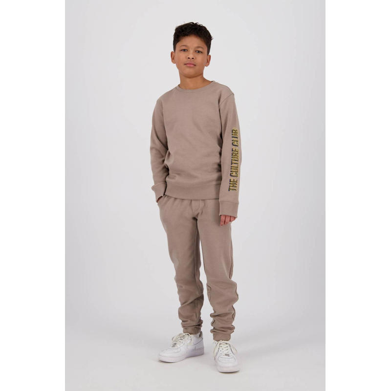 Raizzed sweater Viceton met tekst beige | kleertjes.com