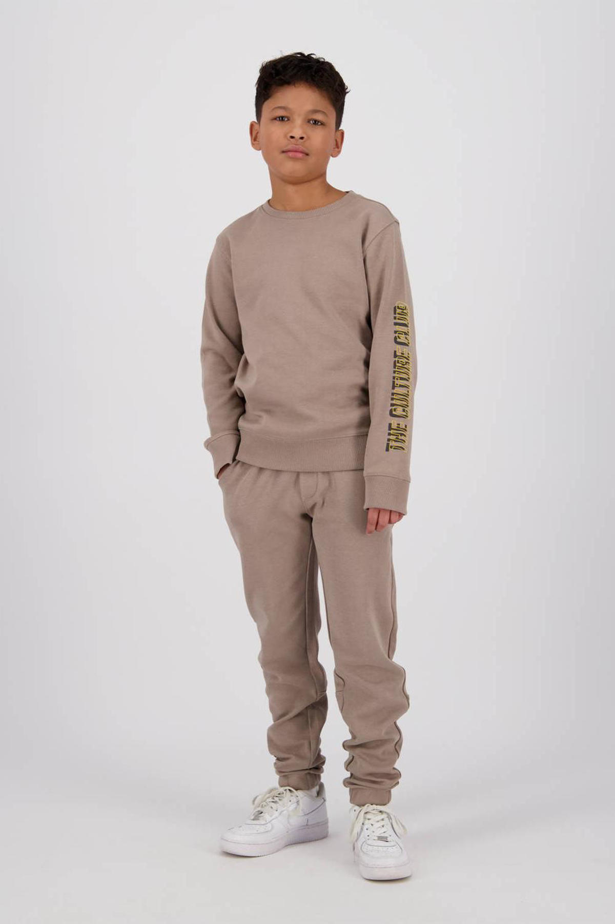 Raizzed sweater Viceton met tekst beige | kleertjes.com