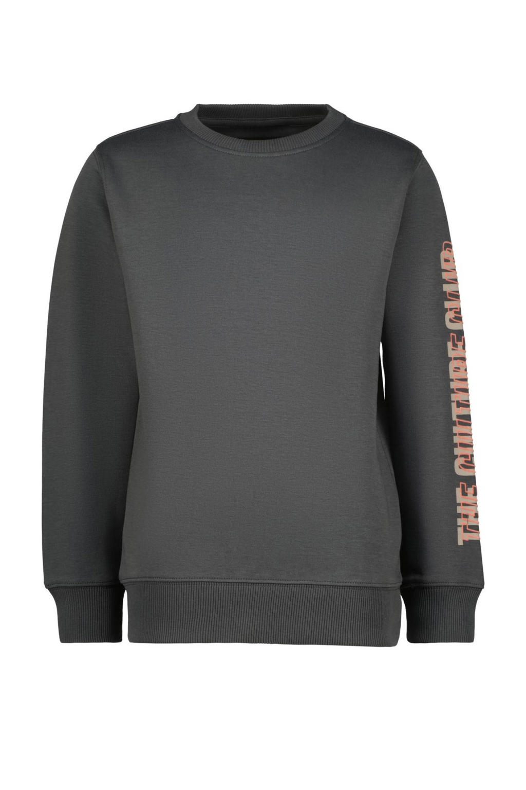 Raizzed sweater Viceton met tekst antraciet | kleertjes.com